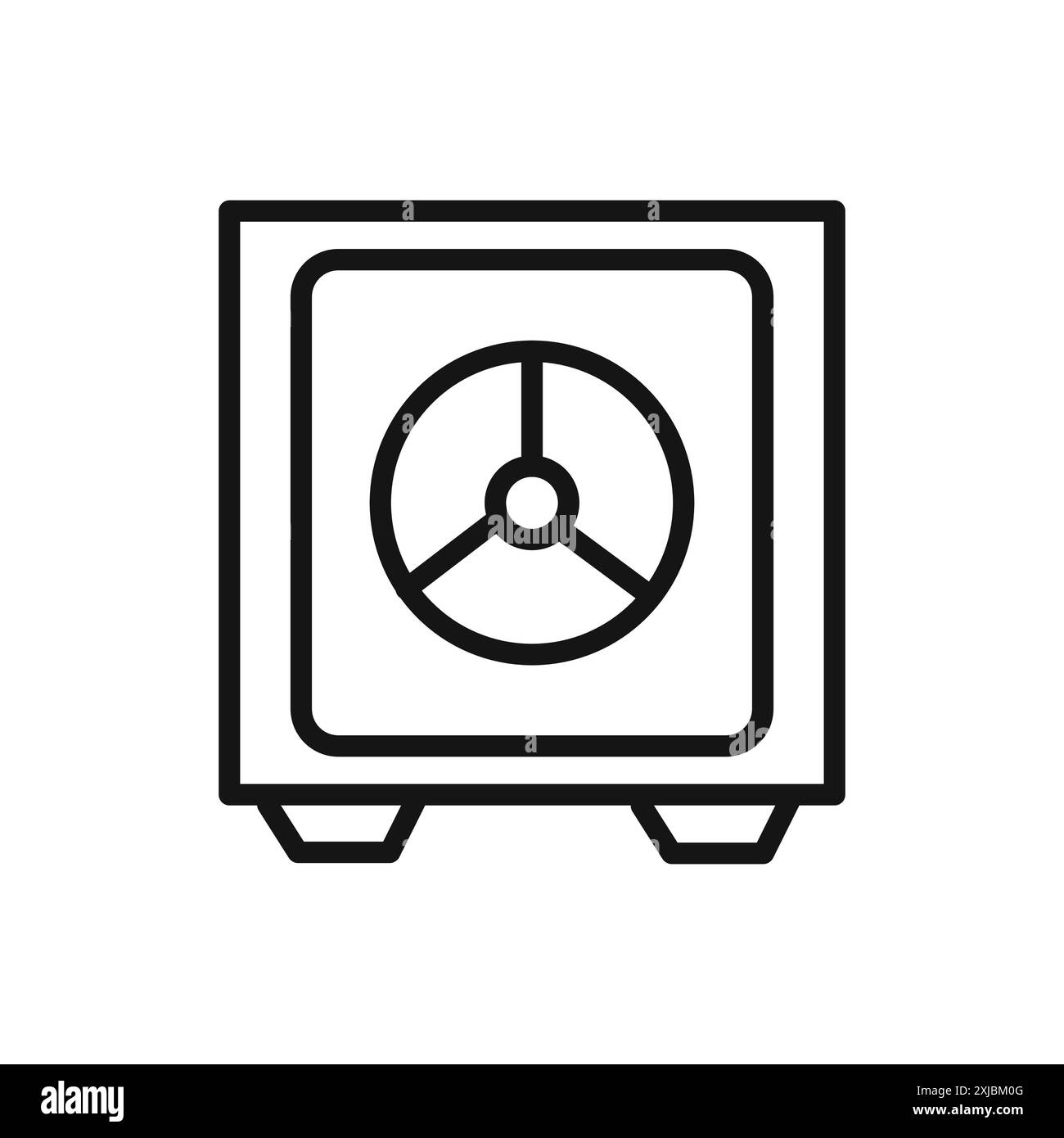 Safe Box Icon linear vector graphics sign or symbol set for web app ui Stock Vector Image & Art ...