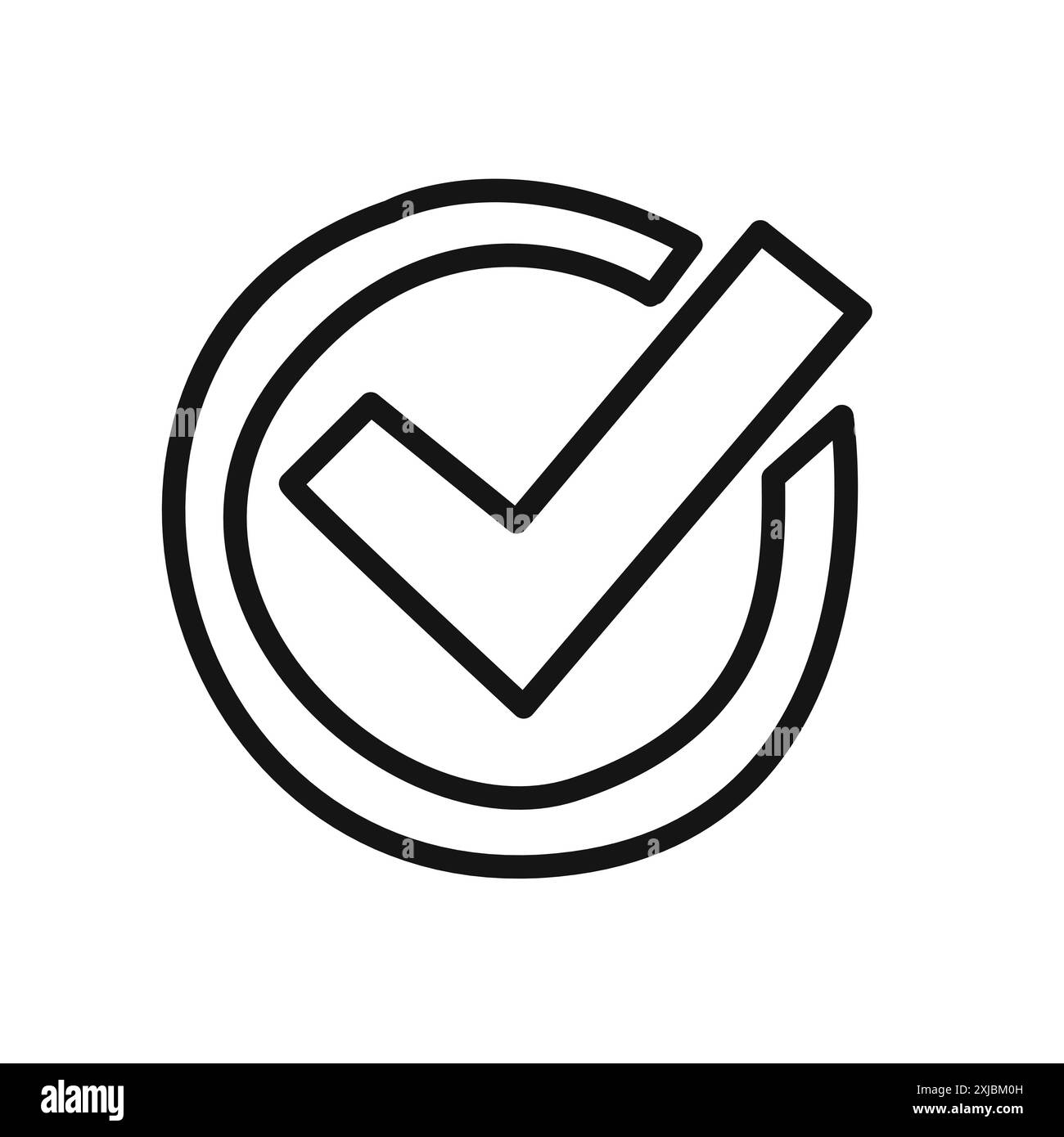Check Sign Icon linear vector graphics sign or symbol set for web app ui Stock Vector Image ...