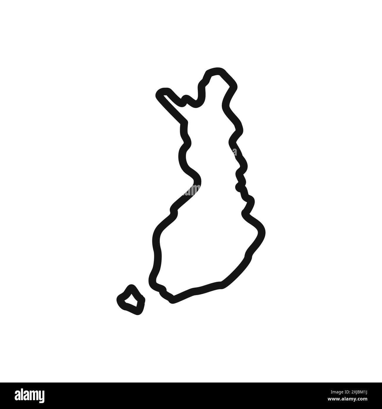 map of Finland icon linear vector graphics sign or symbol set for web app ui Stock Vector Image ...