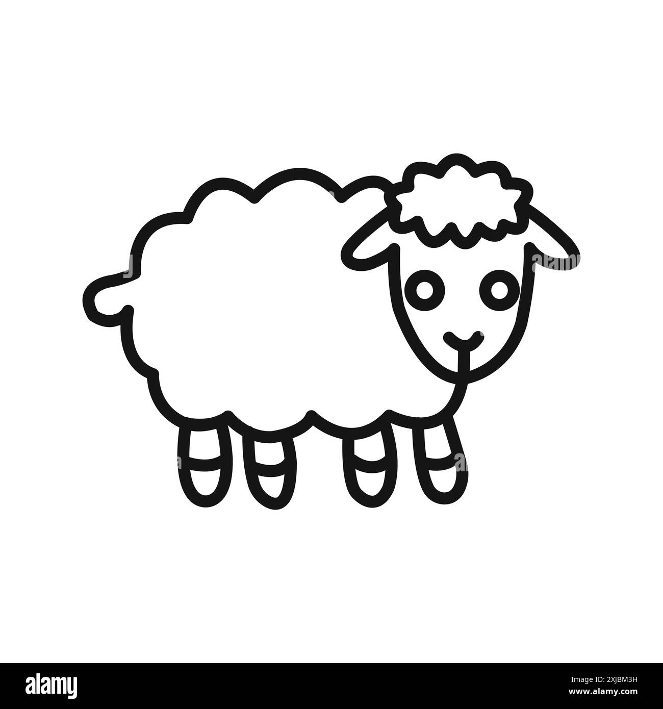 Sheep Icon Linear Vector Graphics Sign Or Symbol Set For Web App Ui Stock Vector Image And Art Alamy