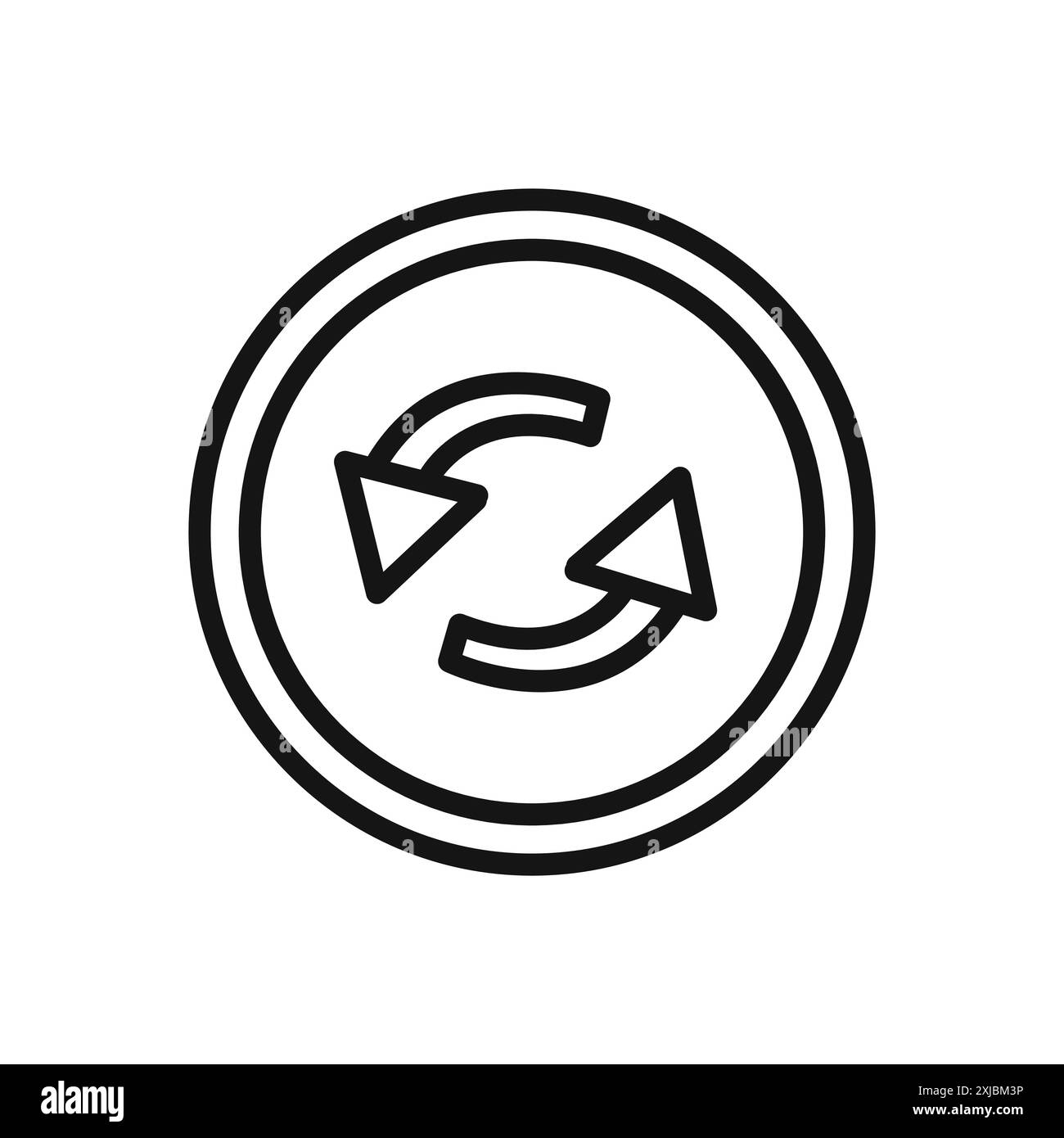 counterclockwise rotation icon linear vector graphics sign or symbol set for web app ui Stock ...