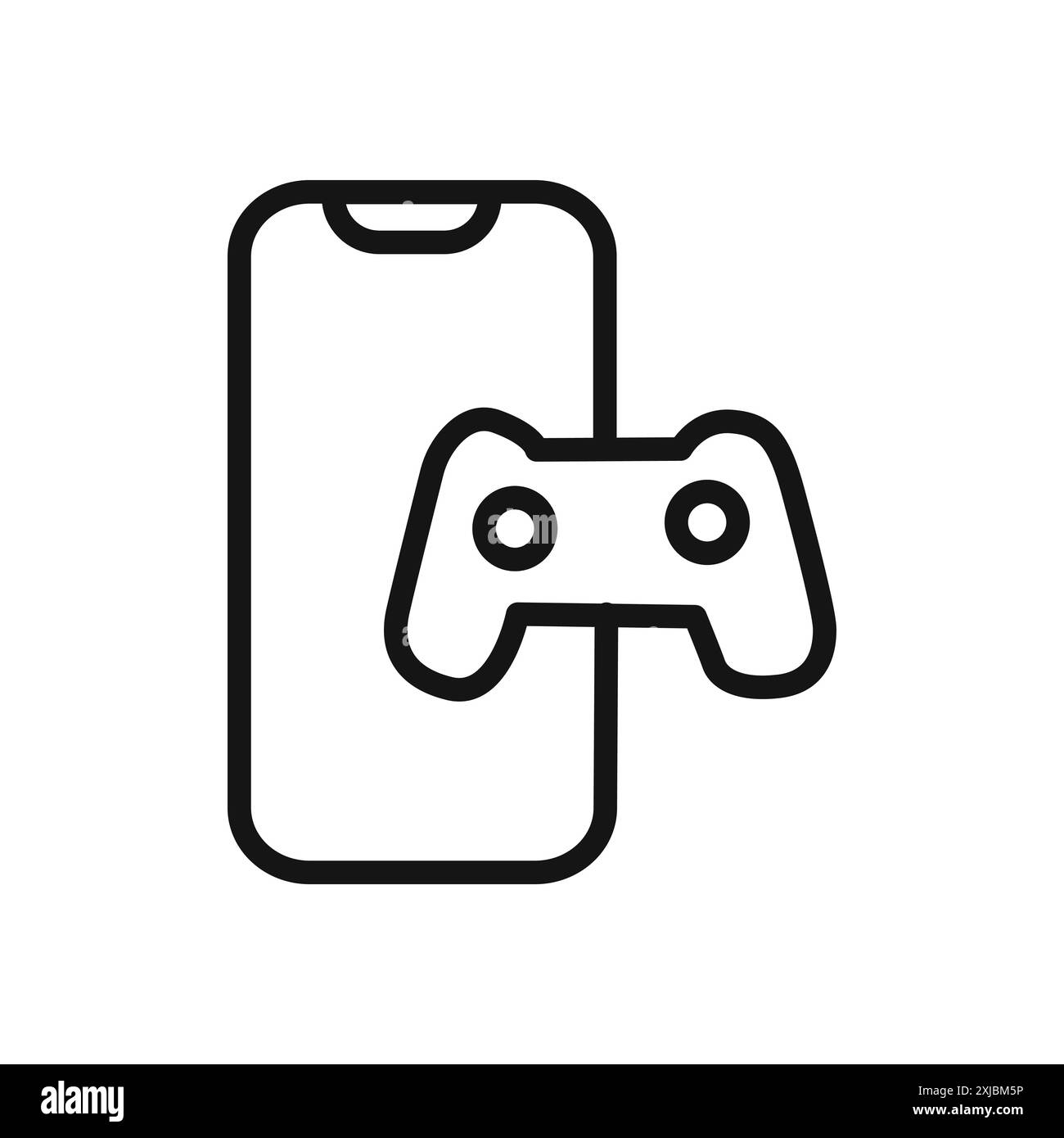 mobile phone game icon linear vector graphics sign or symbol set for web app ui Stock Vector ...