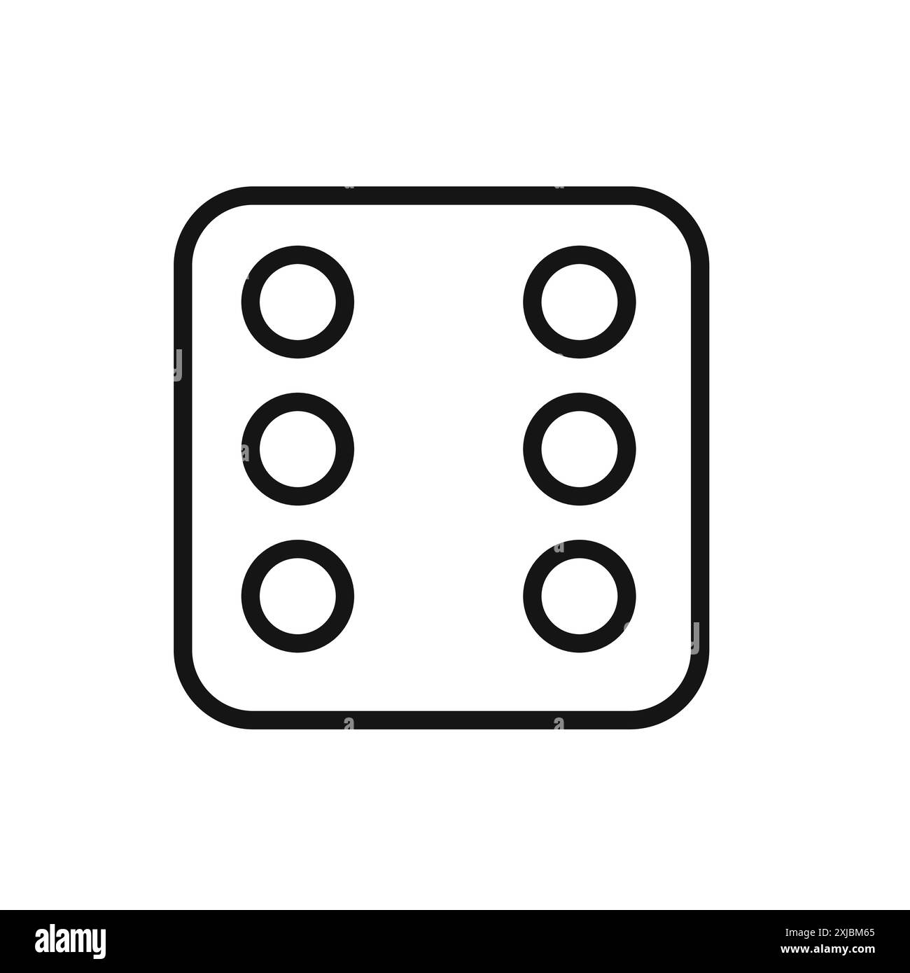 Dice Six Icon linear vector graphics sign or symbol set for web app ui Stock Vector Image & Art ...