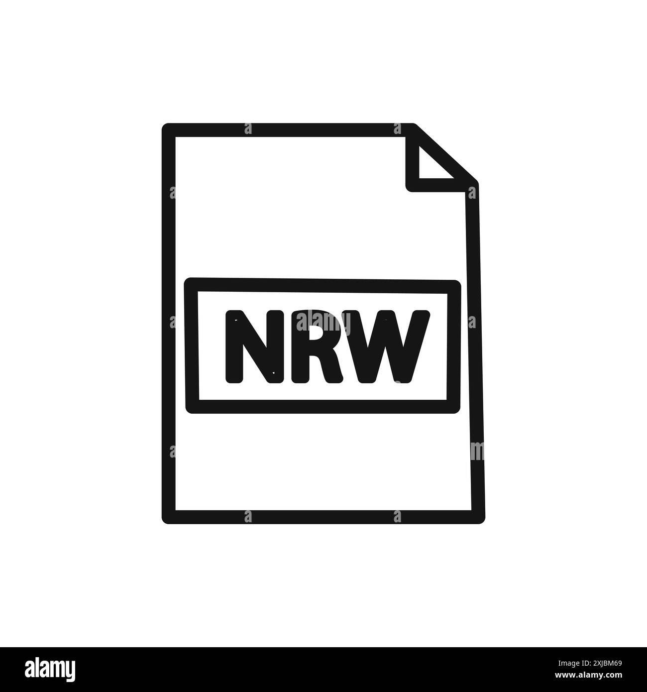 NRW File Document Icon linear vector graphics sign or symbol set for web app ui Stock Vector ...