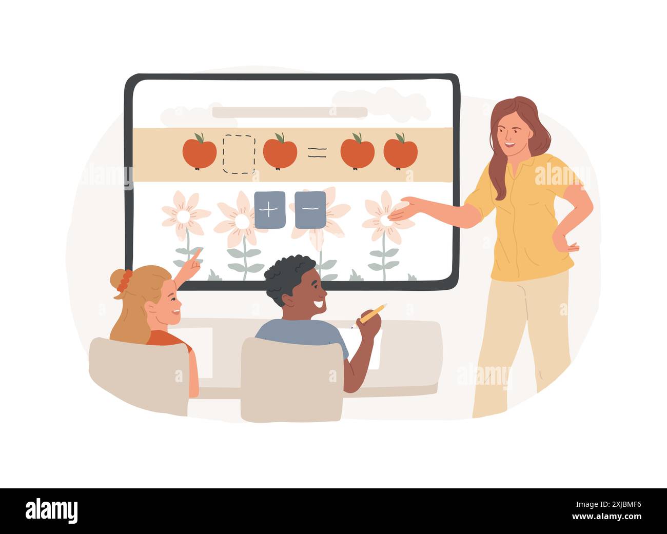 Digital display isolated cartoon vector illustrations Stock Vector ...