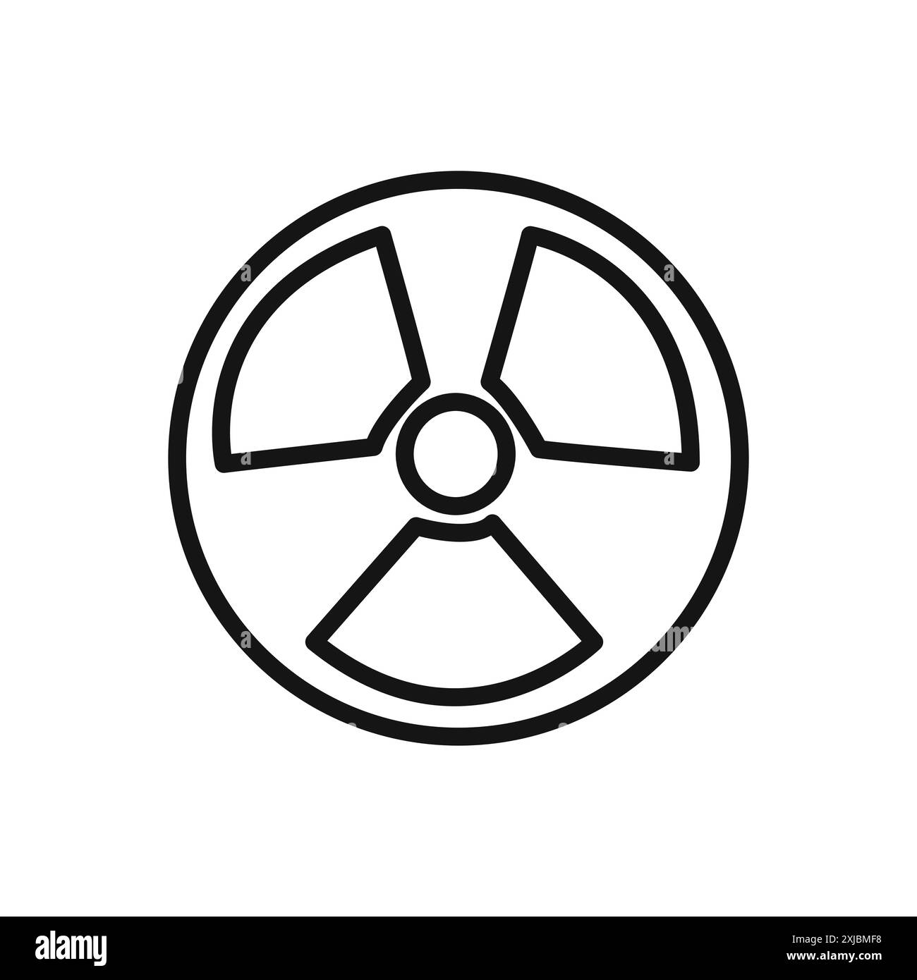 Radiation Hazard Keep Out icon linear vector graphics sign or symbol set for web app ui Stock ...