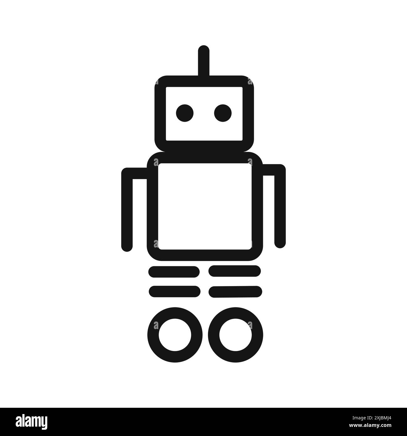 Robot Icon linear vector graphics sign or symbol set for web app ui Stock Vector Image & Art - Alamy