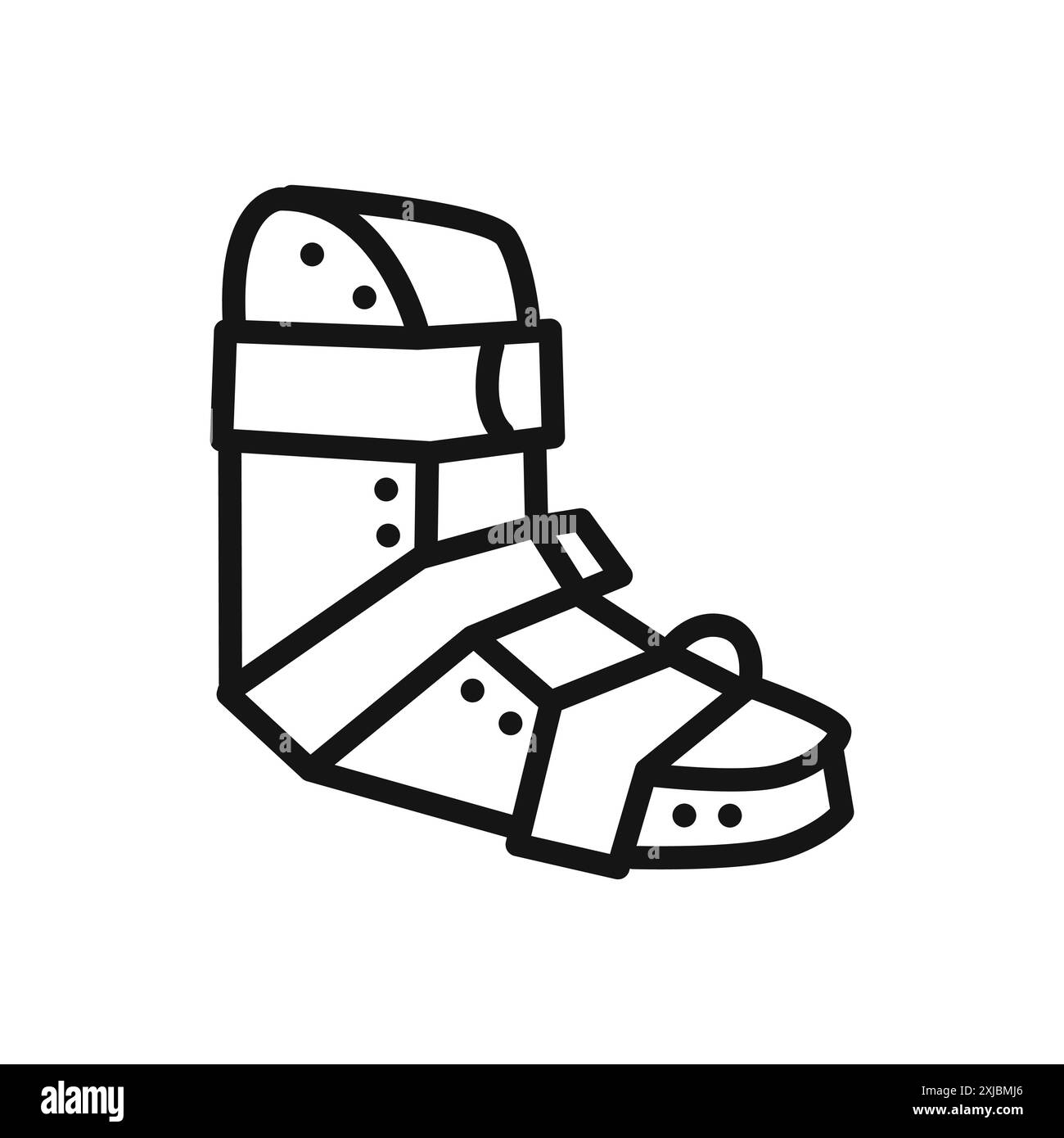 Foot splint icon linear vector graphics sign or symbol set for web app ...