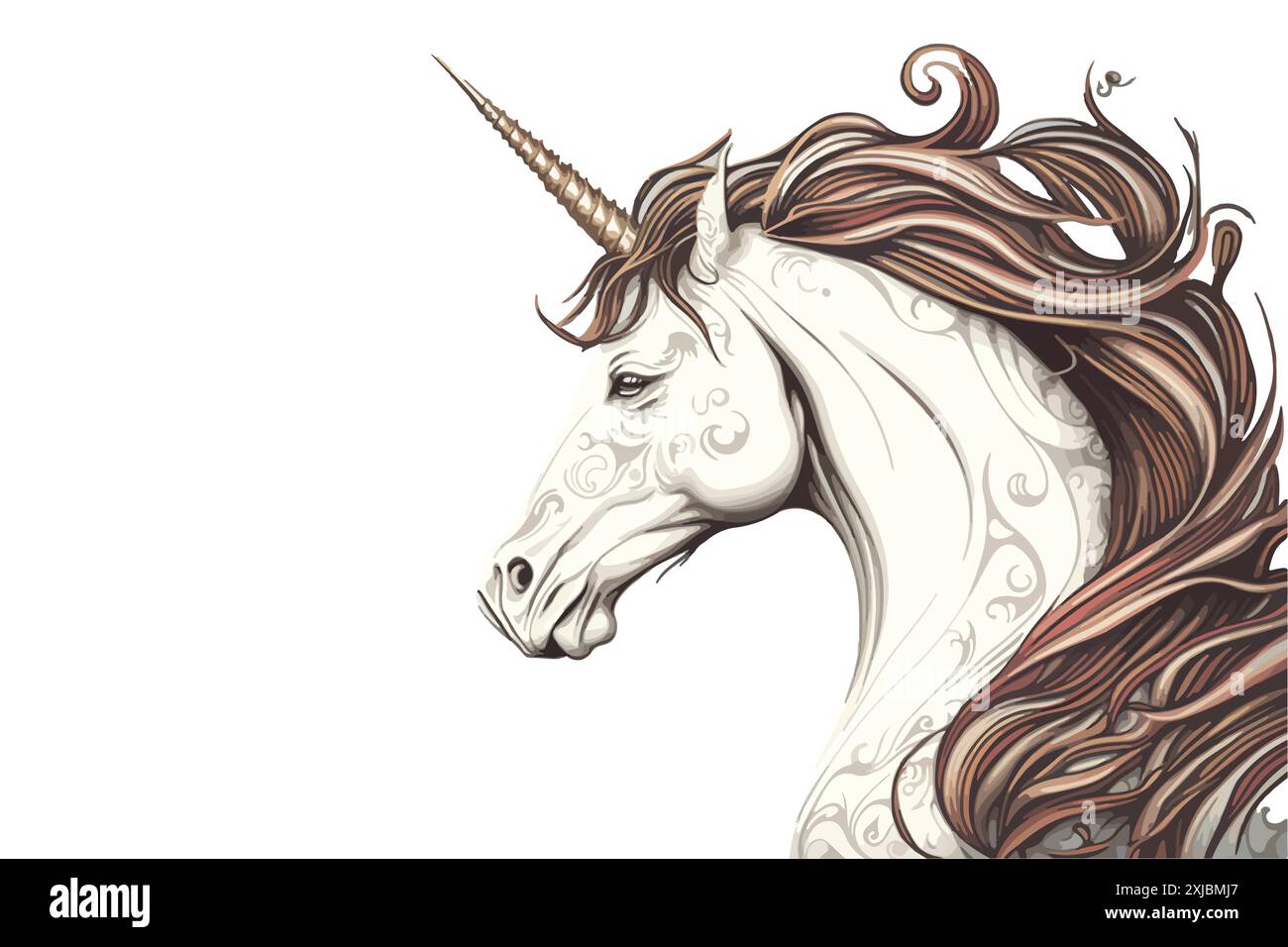 Unicorn Manga Style Vector Illustration Stock Vector Image & Art - Alamy