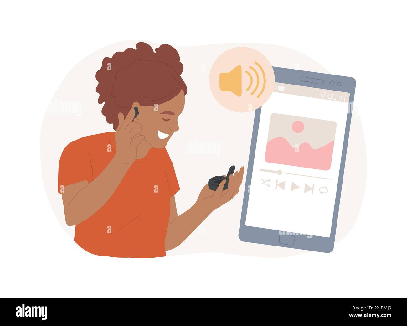 Smart earbuds Stock Vector Images - Alamy