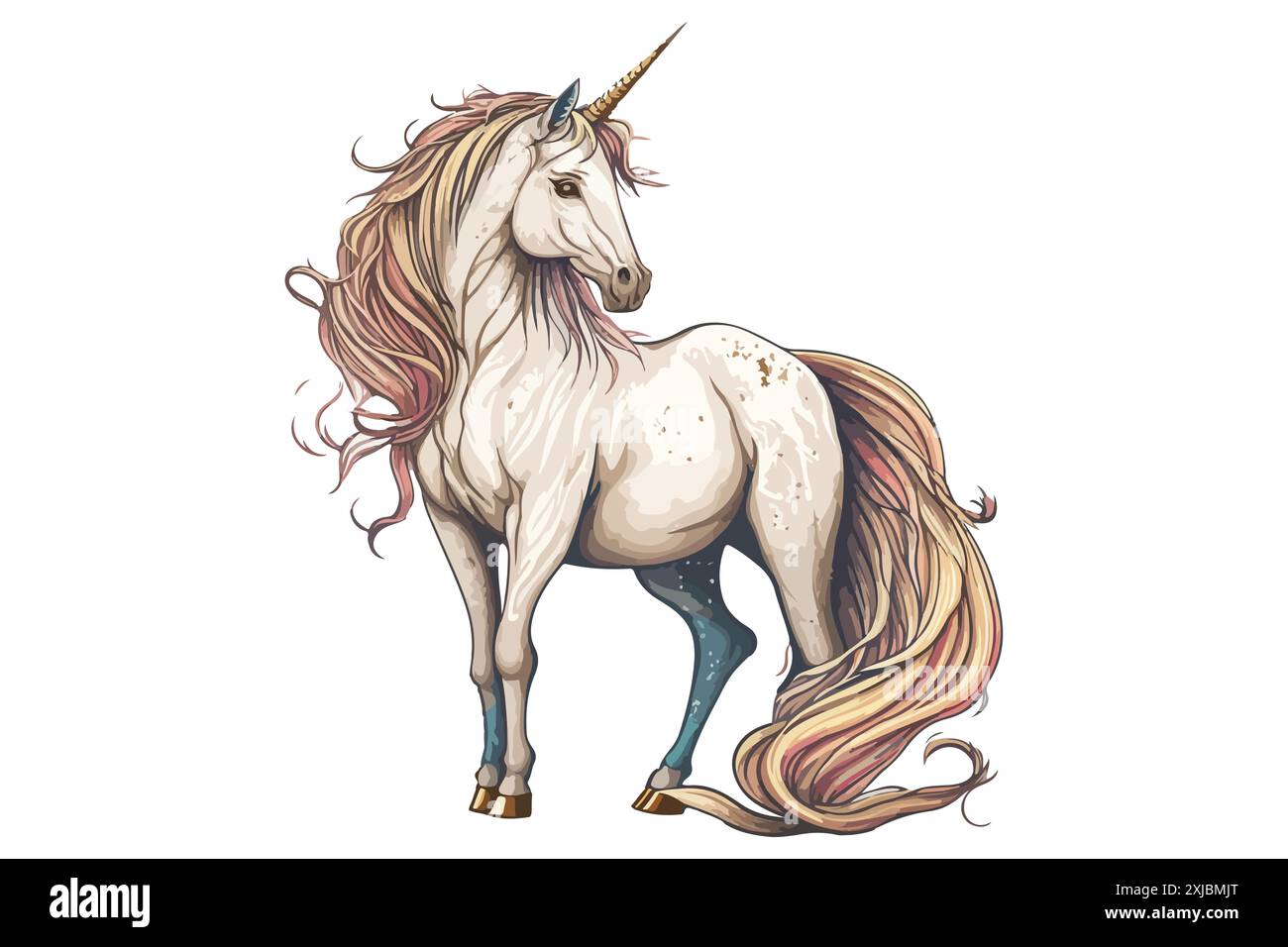 Unicorn Manga Style Vector Illustration Stock Vector Image & Art - Alamy