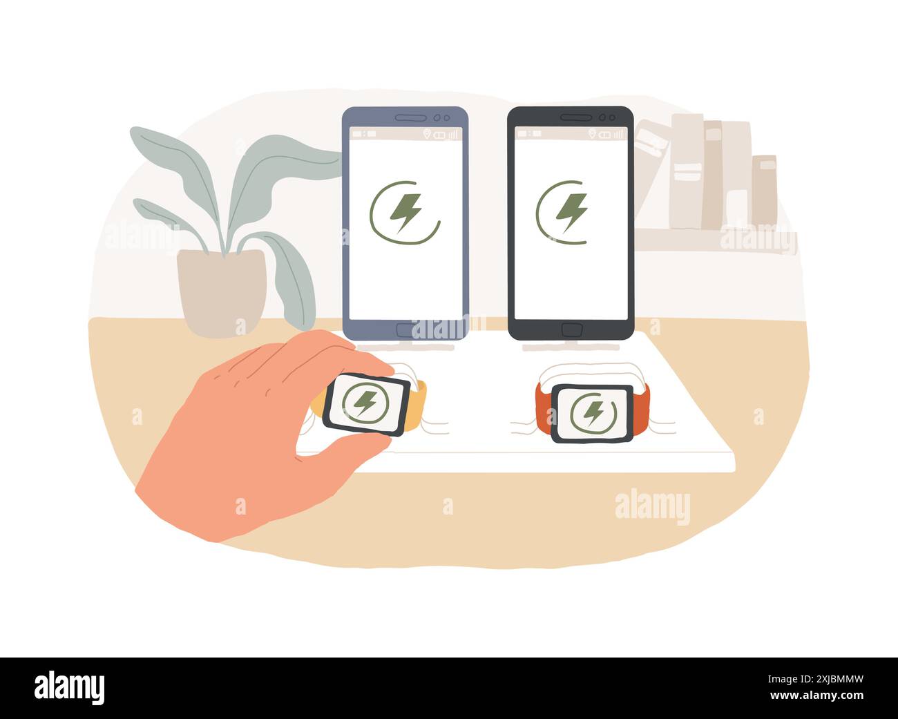 Charging station isolated cartoon vector illustrations Stock Vector ...