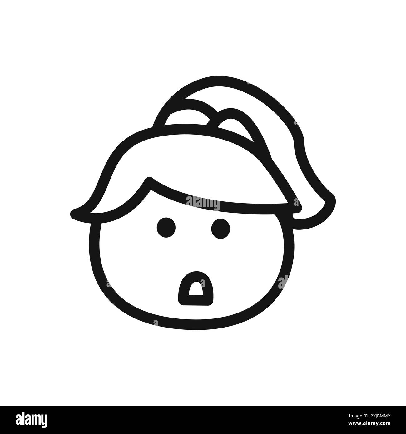 Shocked Girl icon linear vector graphics sign or symbol set for web app ui Stock Vector Image ...