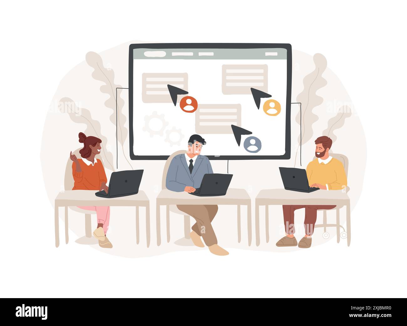 Workspace isolated cartoon vector illustrations Stock Vector Image & Art - Alamy