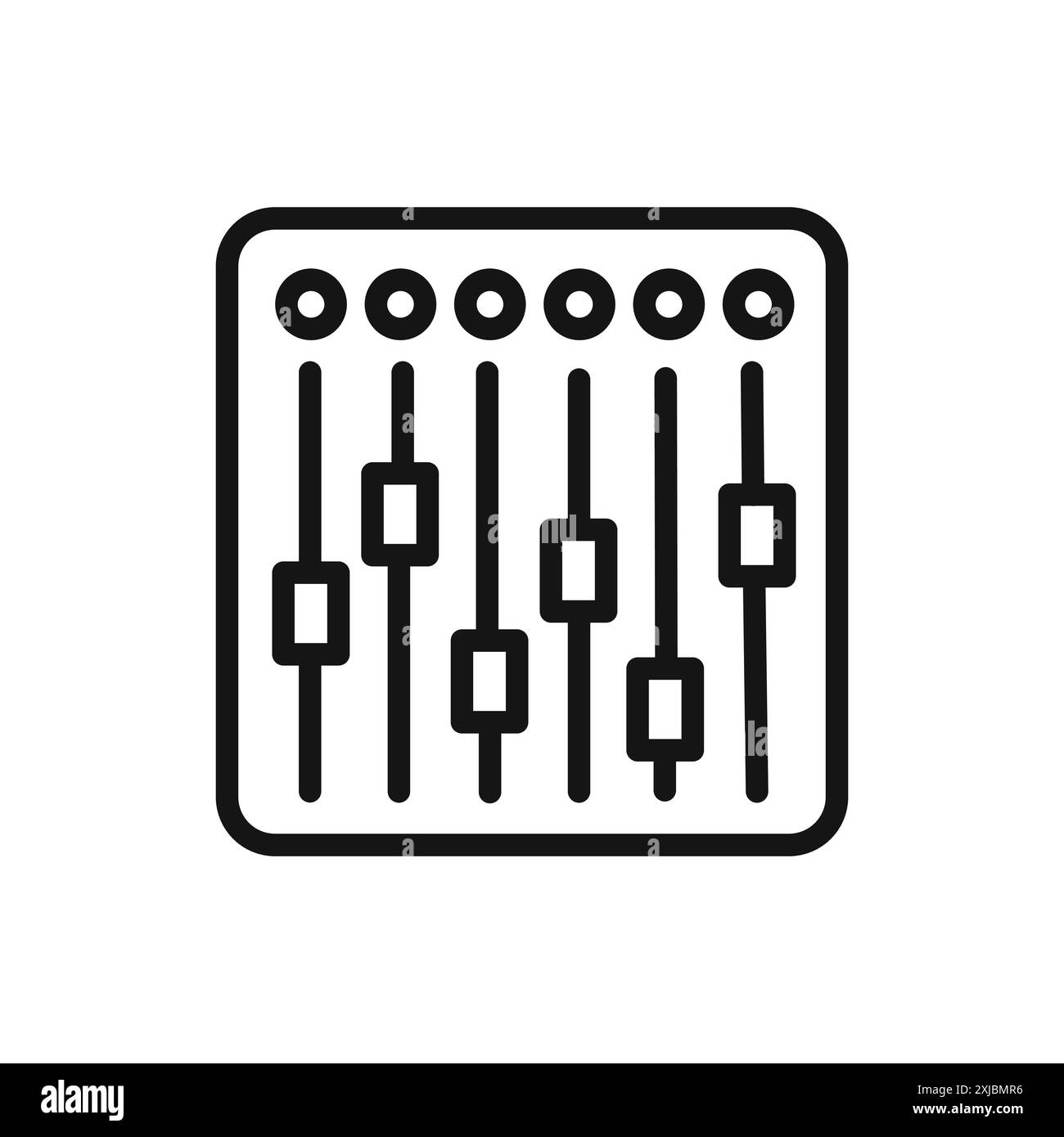 Sound mixer icon linear vector graphics sign or symbol set for web app ui Stock Vector Image ...