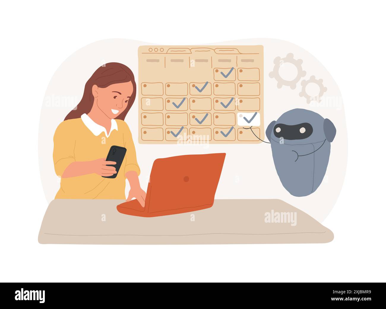 Scheduling systems isolated cartoon vector illustrations Stock Vector ...