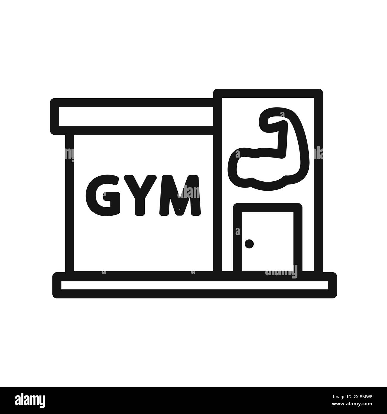 gym fitness center icon linear vector graphics sign or symbol set for web app ui Stock Vector ...