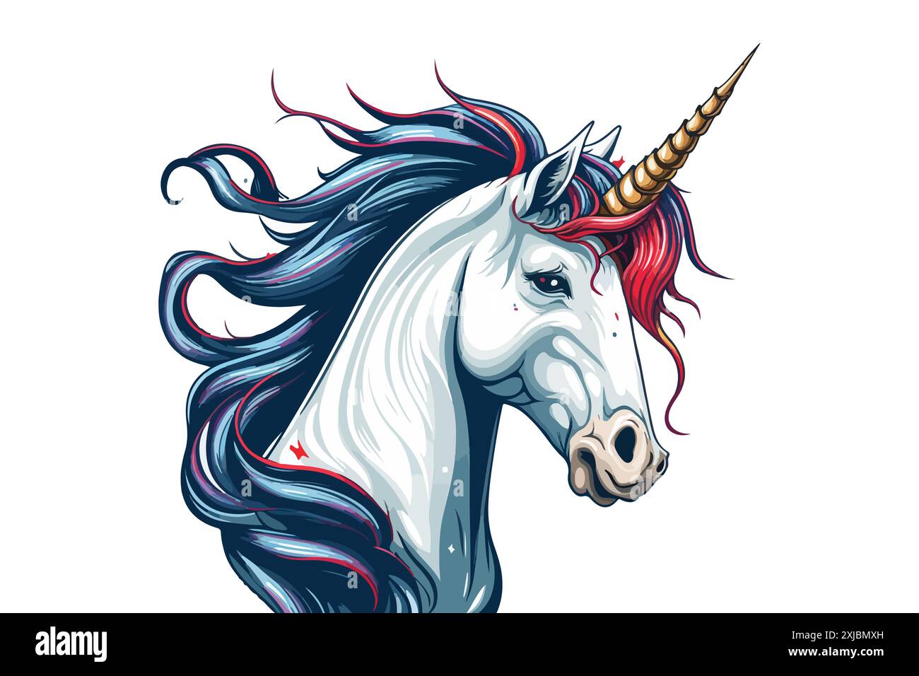 Unicorn Manga Style Vector Illustration Stock Vector Image & Art - Alamy
