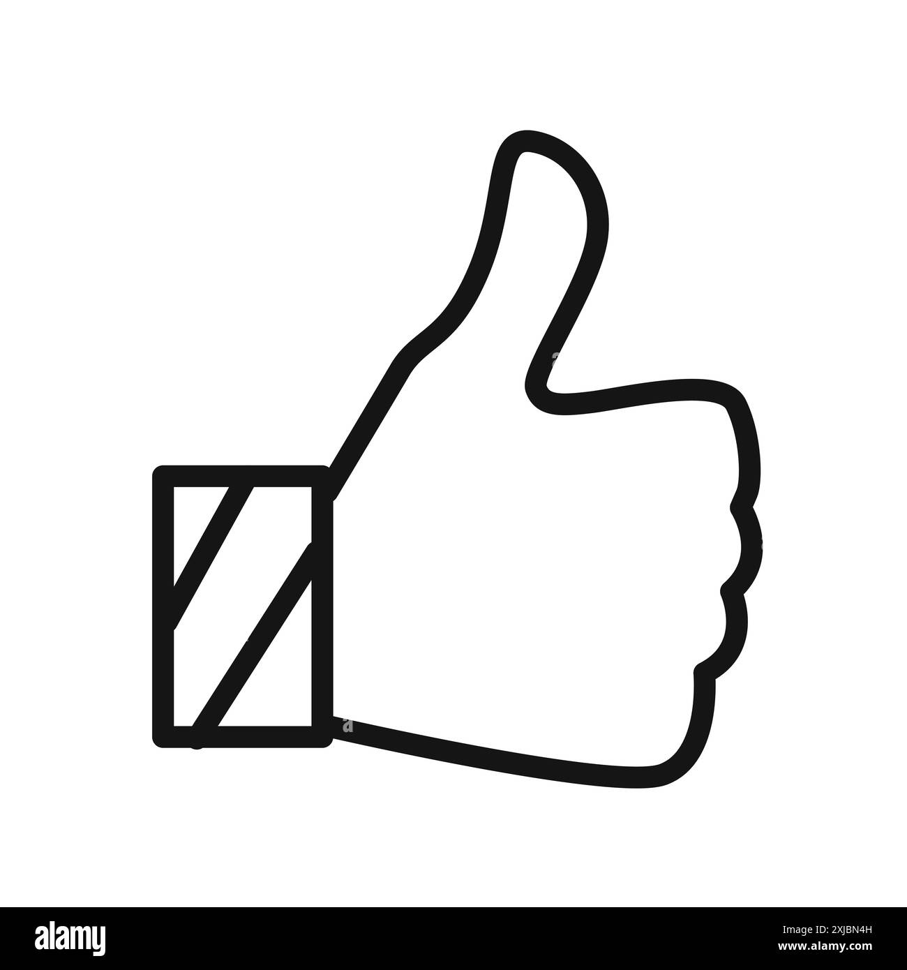 Thumbs Up icon linear vector graphics sign or symbol set for web app ui Stock Vector Image & Art ...