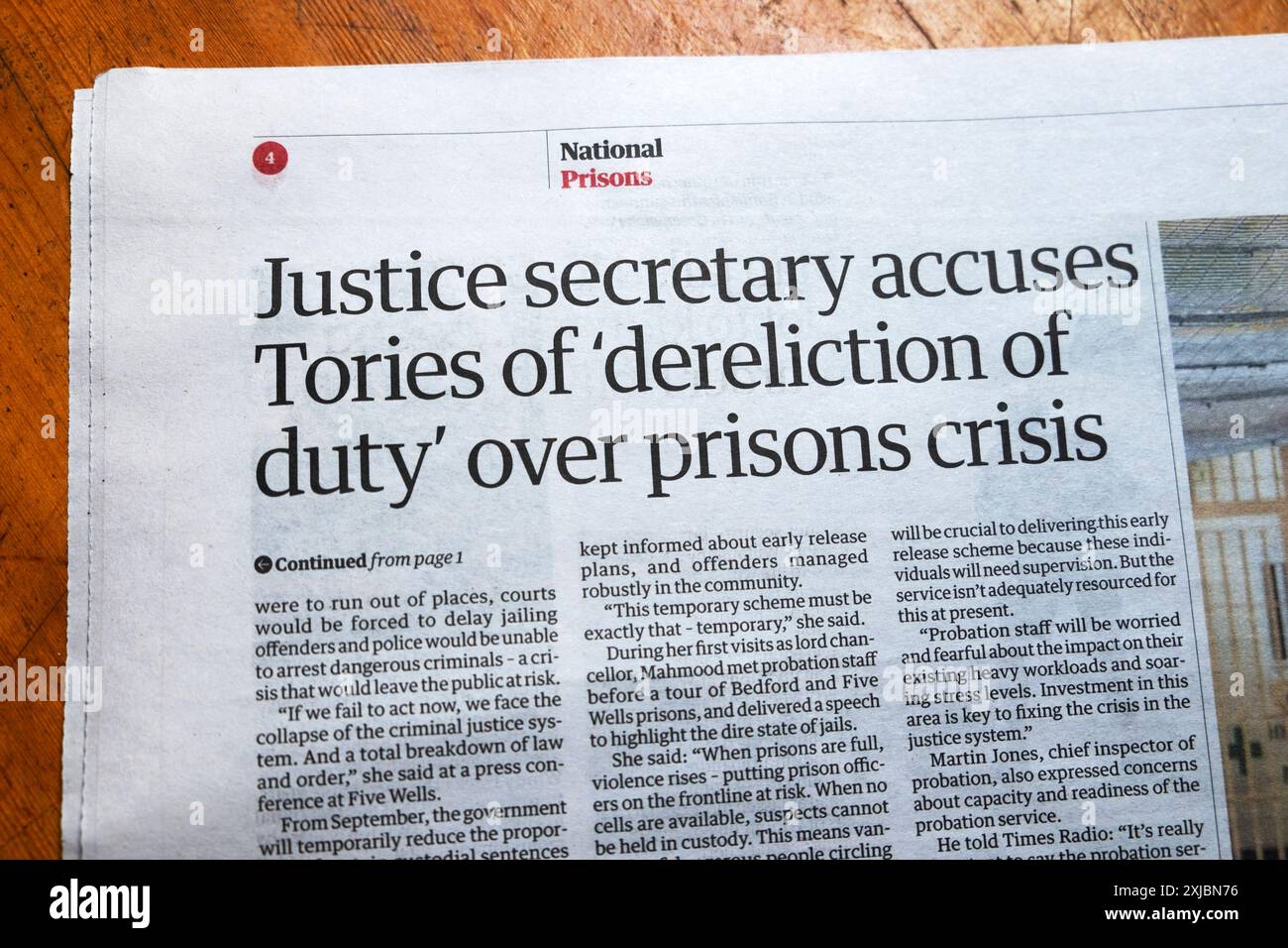 Shabana Mahmood 'Justice secretary accuses Tories of 'dereliction of ...