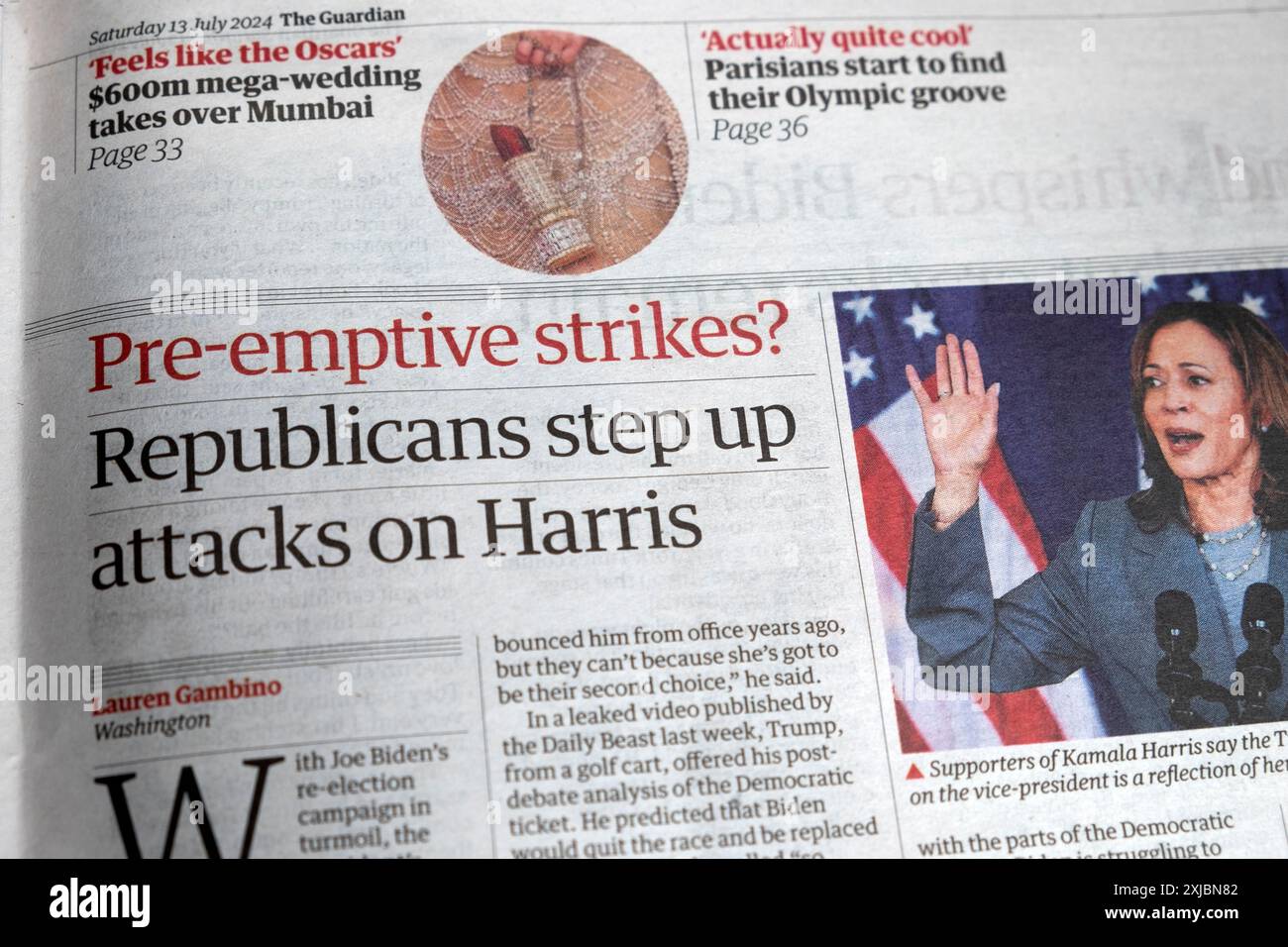 'Pre-emptive strikes? Republicans step up attacks on Harris' Guardian ...