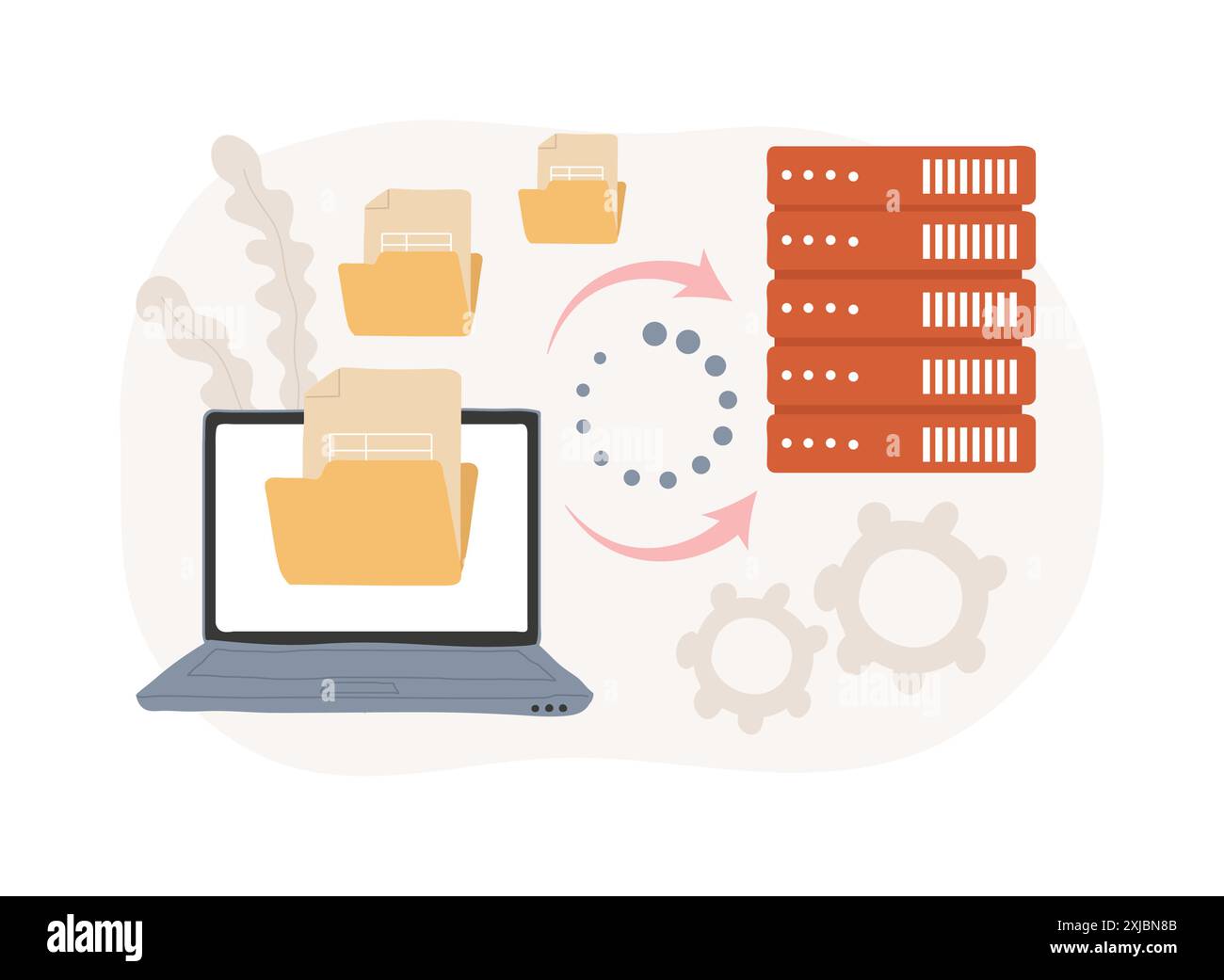 Data migration isolated cartoon vector illustrations Stock Vector Image ...