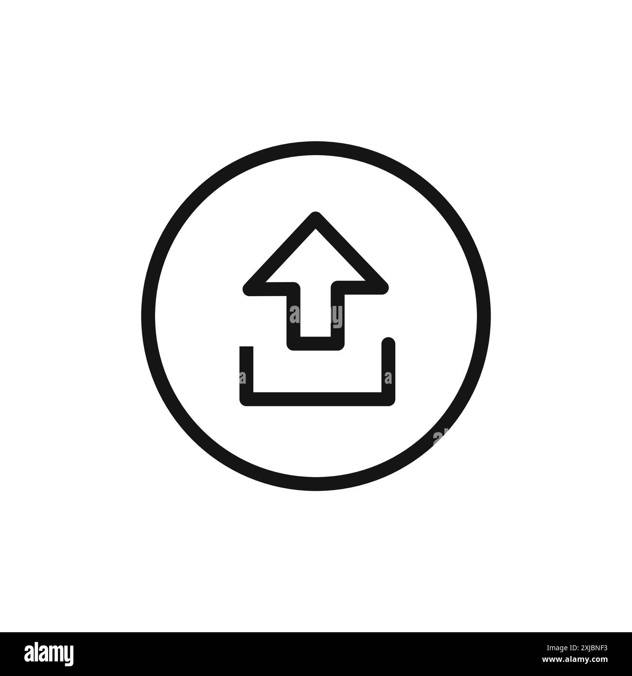 Upload Icon (2) linear vector graphics sign or symbol set for web app ui Stock Vector Image ...