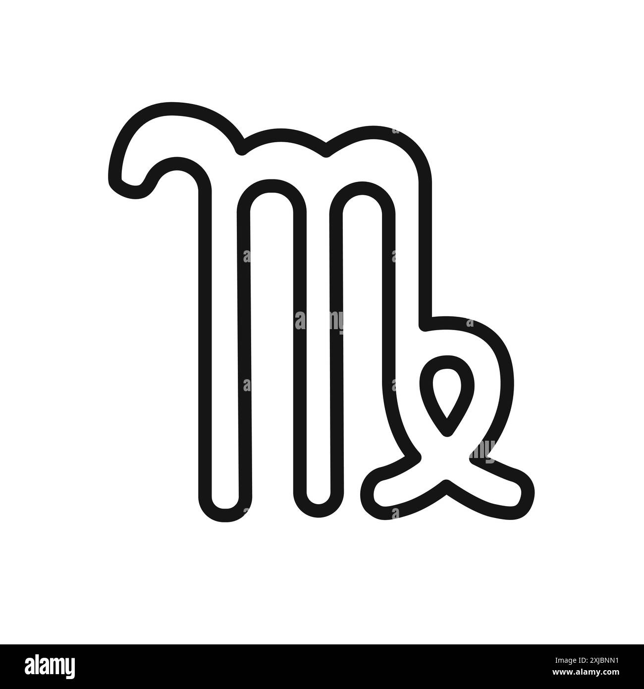 Virgo zodiac sign icon linear vector graphics sign or symbol set for ...