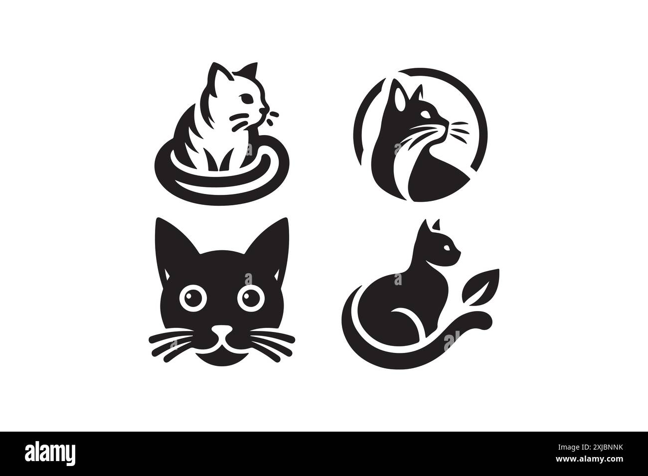 Cat vector logo Stock Vector Image & Art - Alamy