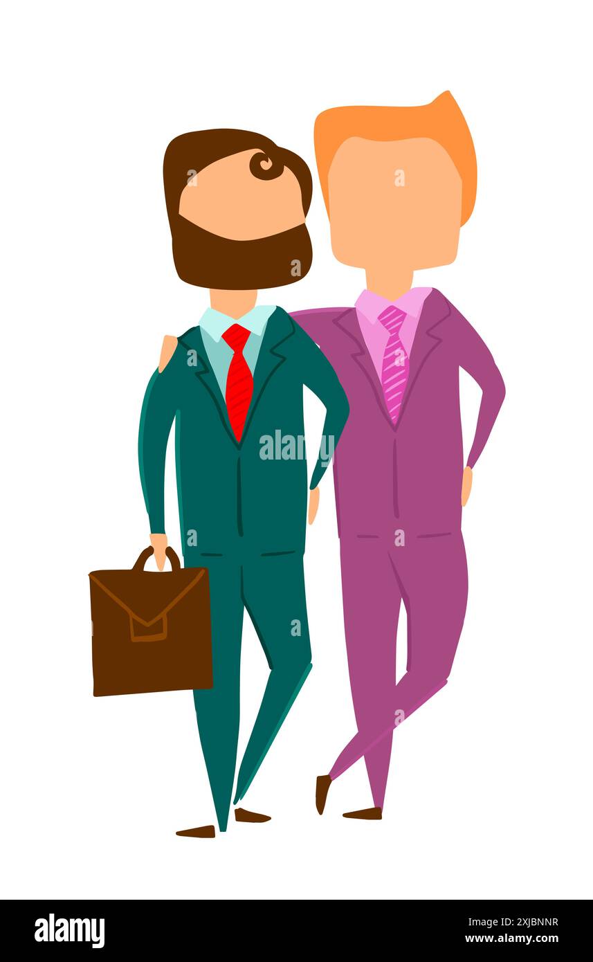 Two smiling business male Stock Vector Images - Alamy