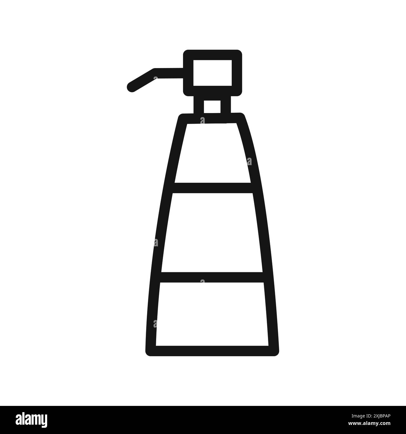 Liquid soap container icon linear vector graphics sign or symbol set ...