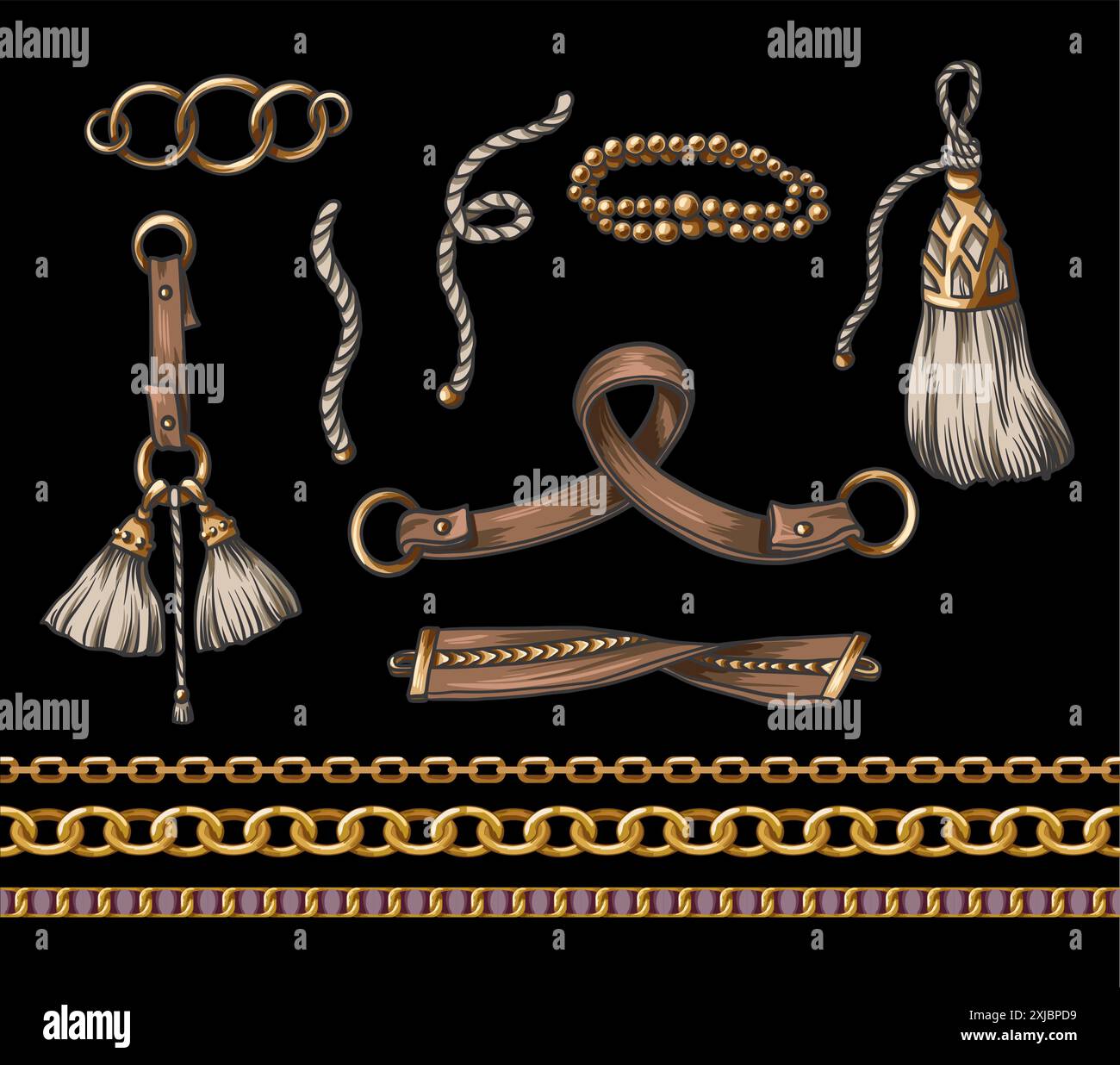 Antique belts Stock Vector Images - Alamy