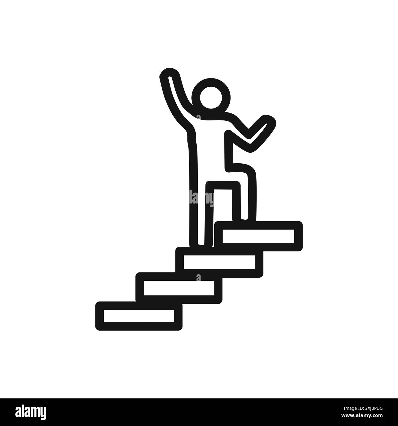Man walking up stairs vector vectors hi-res stock photography and images - Alamy