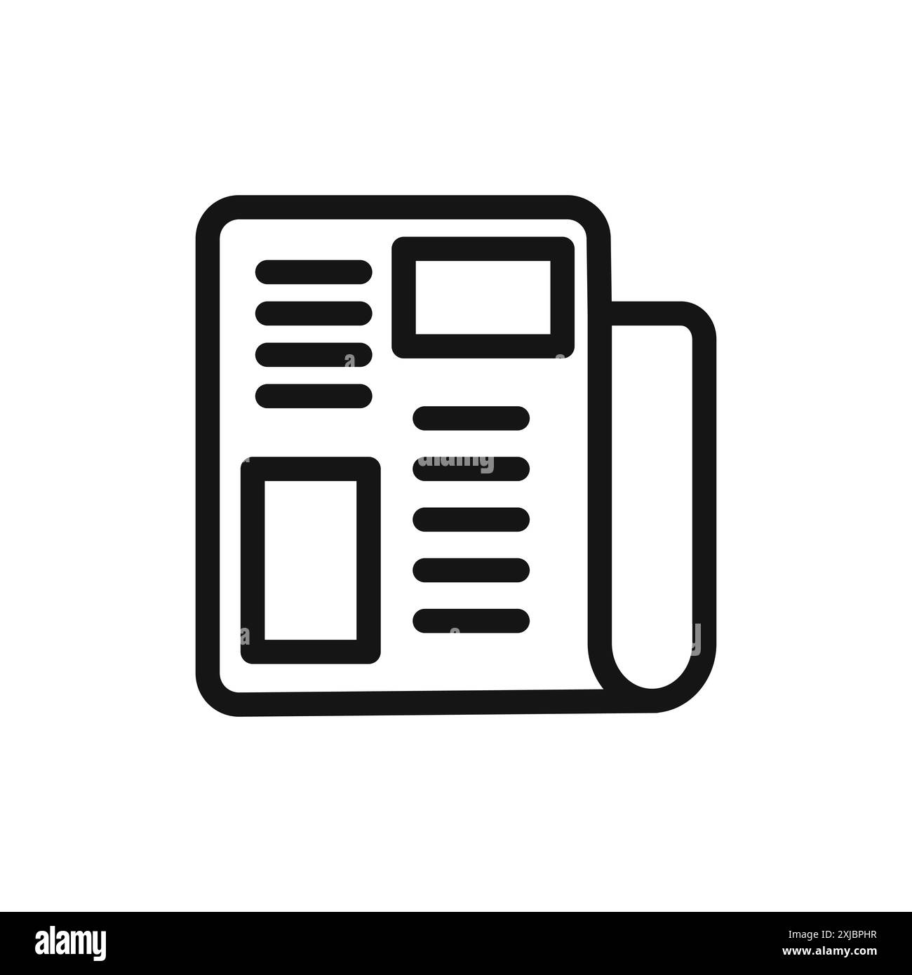 Newspaper icon linear vector graphics sign or symbol set for web app ui Stock Vector Image & Art ...