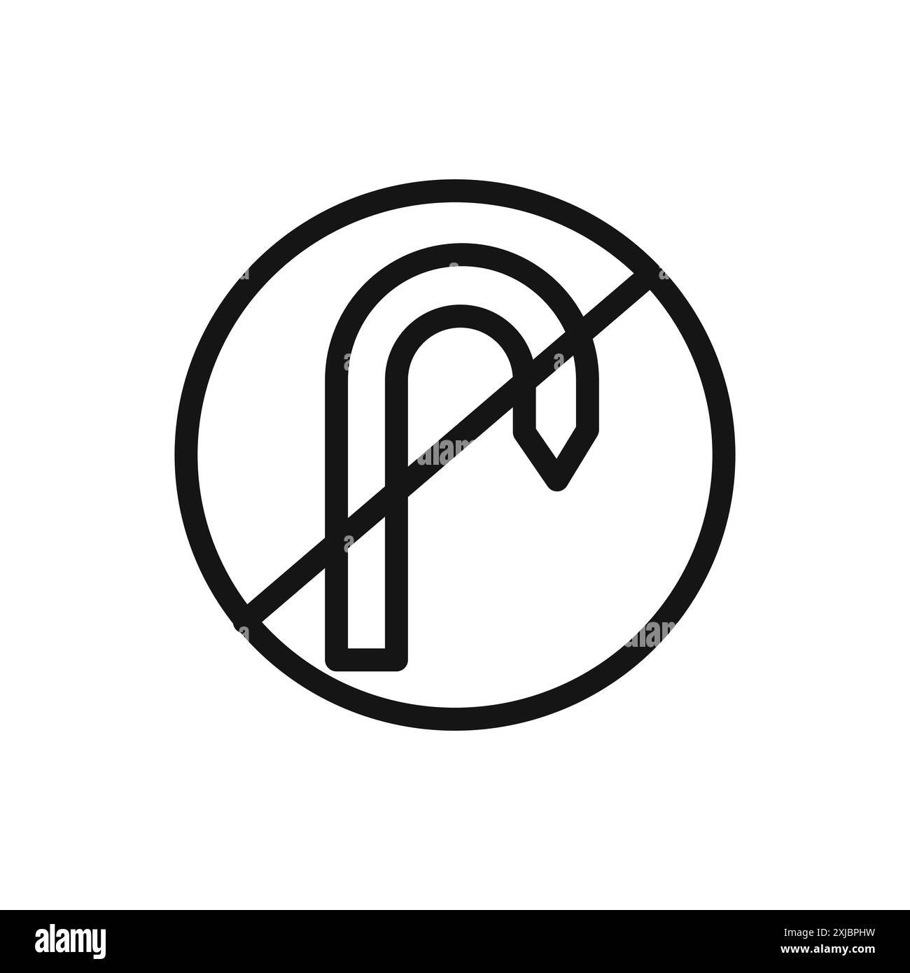 No U turn sign icon linear vector graphics sign or symbol set for web app ui Stock Vector Image ...