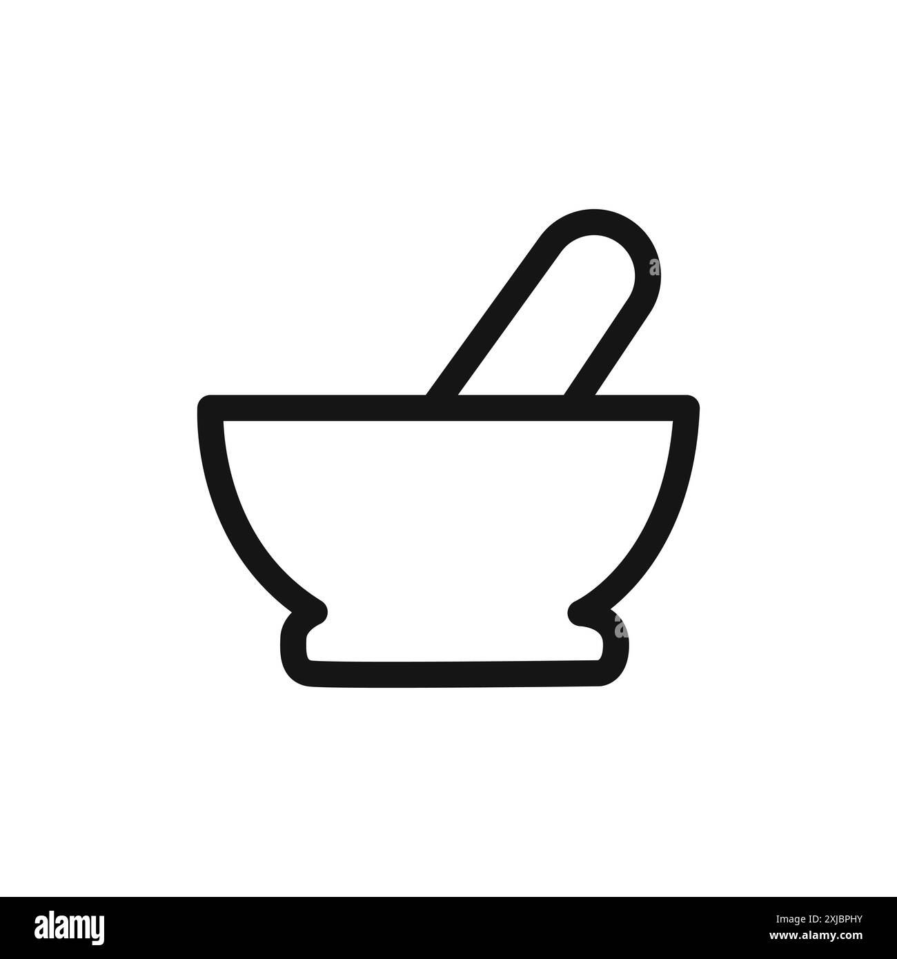 pestle and mortar icon linear vector graphics sign or symbol set for ...