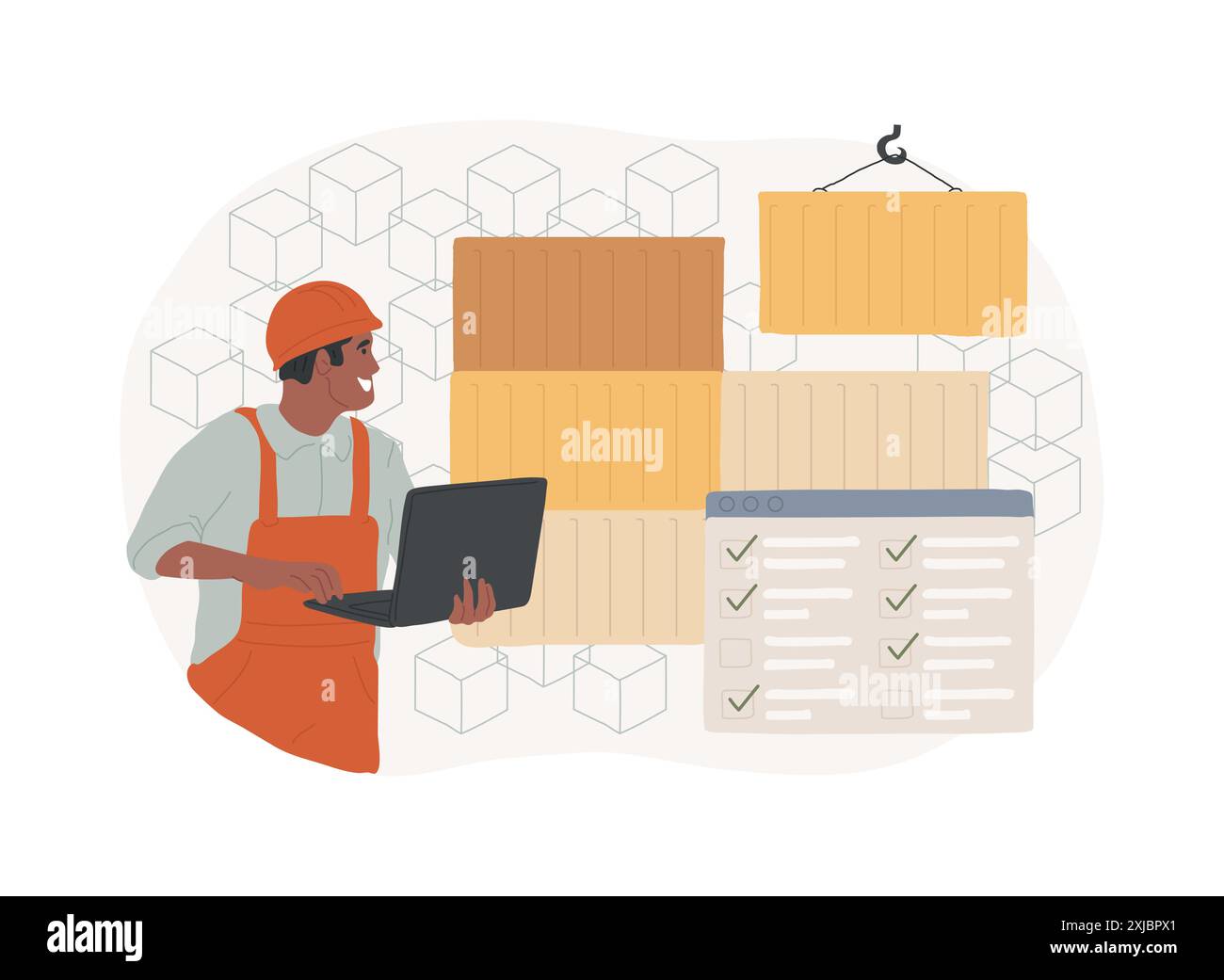 Supply chain cartoon character hi-res stock photography and images - Alamy