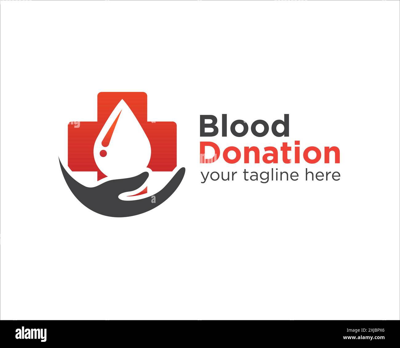 cross health blood donation care logo designs for medical service Stock ...