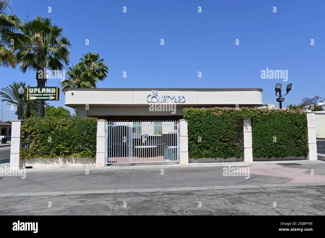 UPLAND, CALIFORNIA - 14 JULY 2024: The Courtyard at Cooper Museum is a ...
