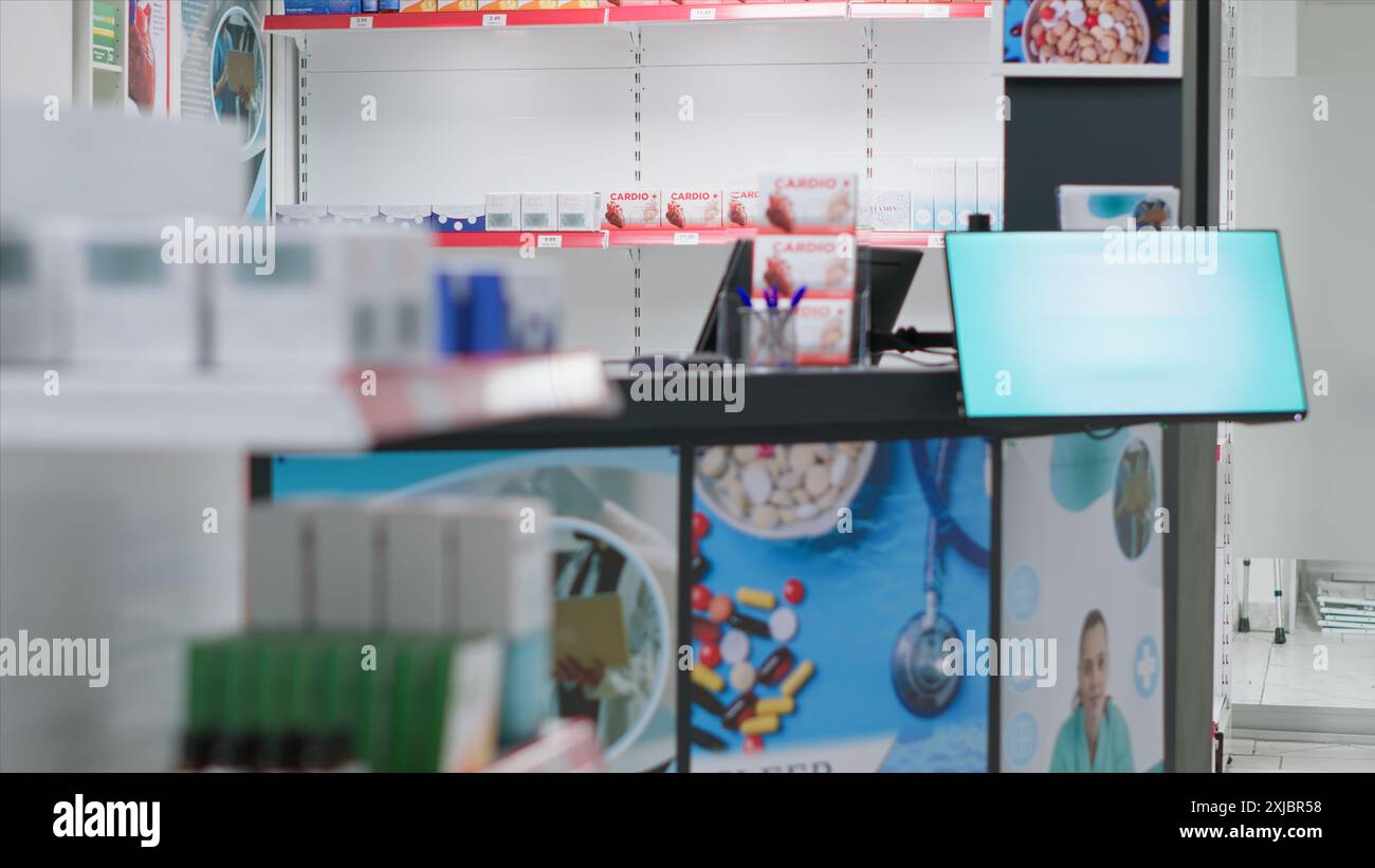 Pharmacy shelves filled medicaments hi-res stock photography and images ...