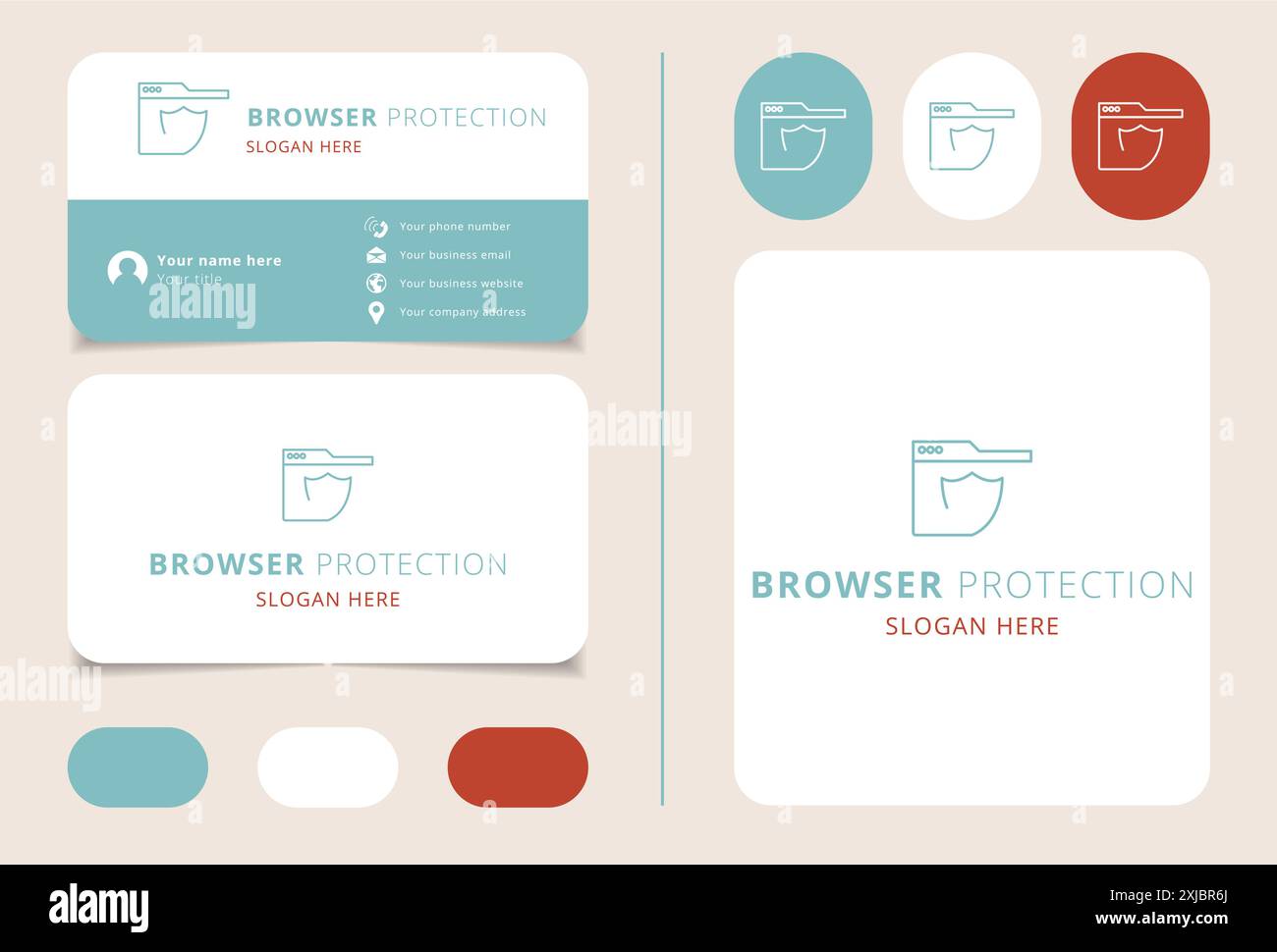 Logo concept featuring a shield protecting a web browser window ...