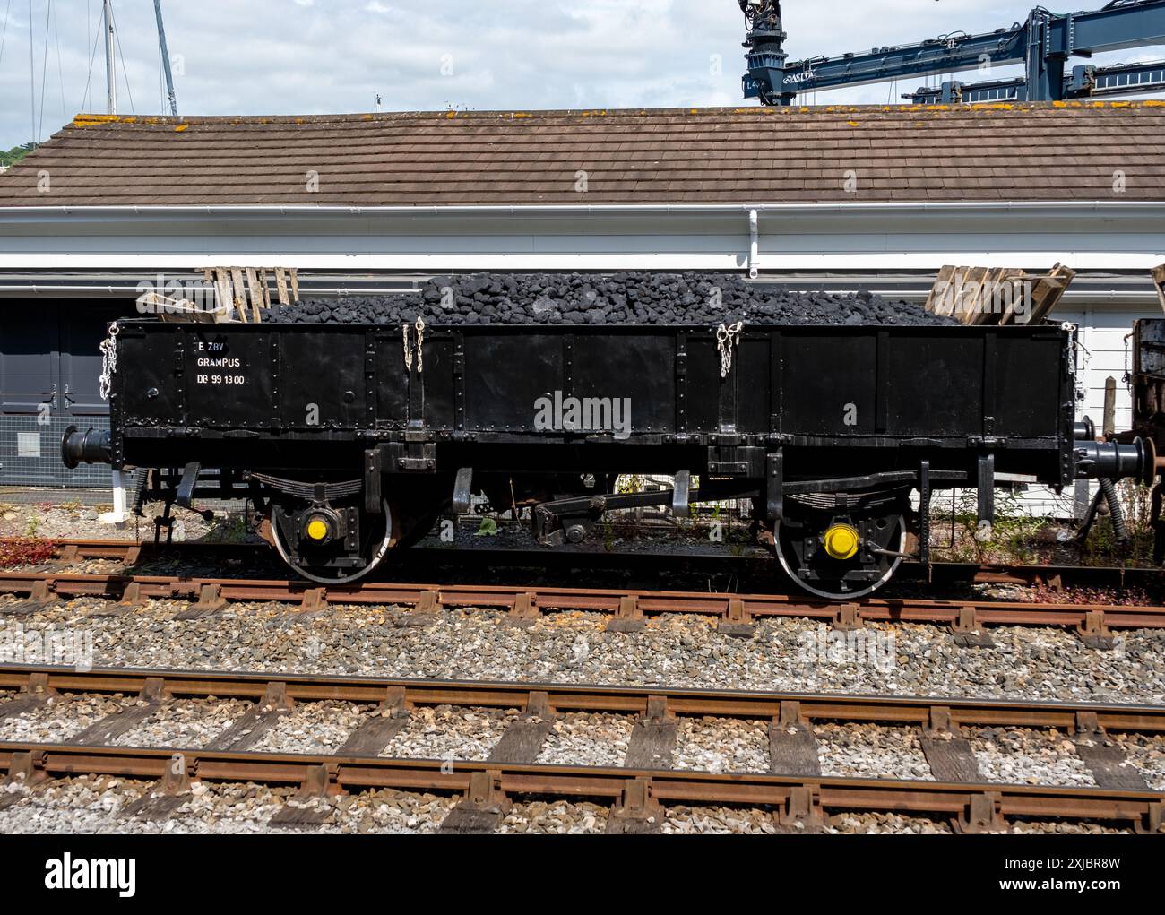 Rail carriage full of coal used to power the steam trains on the ...