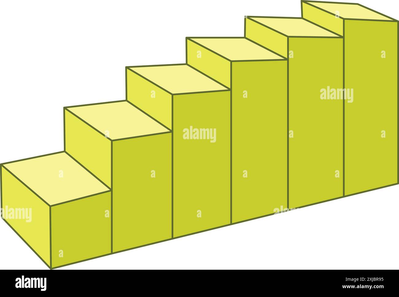 3d bar chart illustrating the concept of growth with increasing values ...