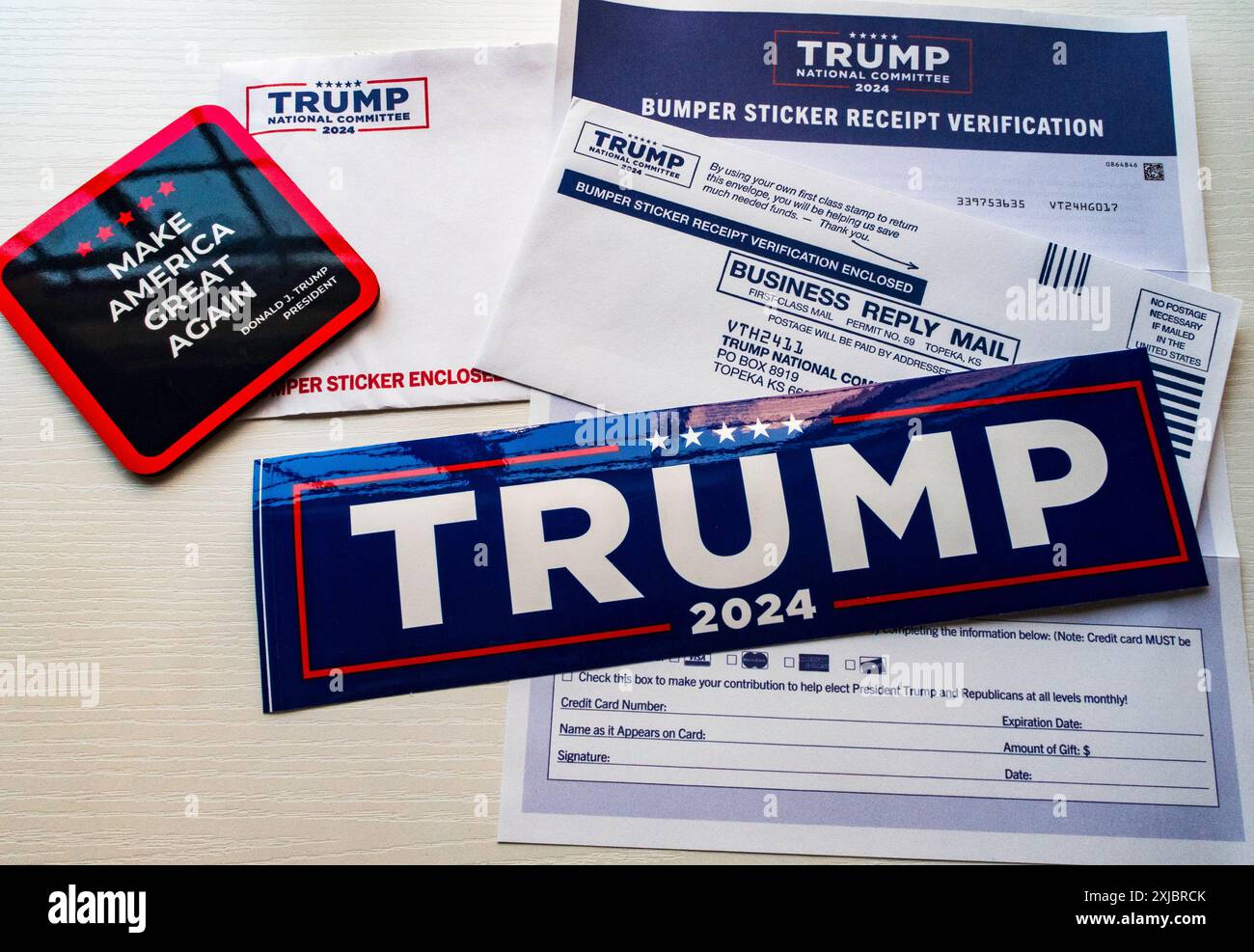 Trump 2024 bumper sticker hi-res stock photography and images - Alamy
