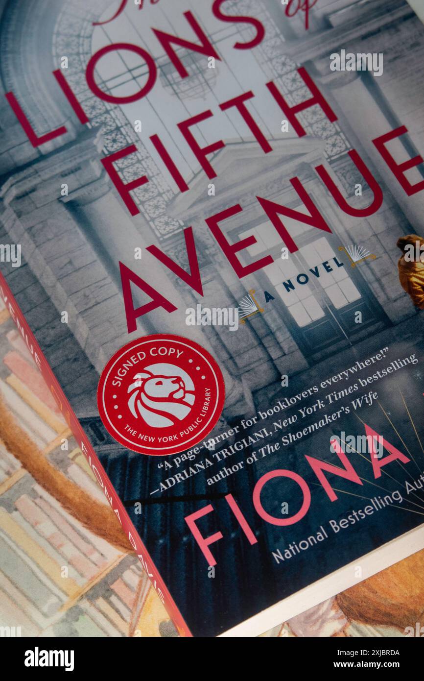 Lions of Fifth Avenue is aNovel by Fiona Davis, 2024, USA Stock Photo ...