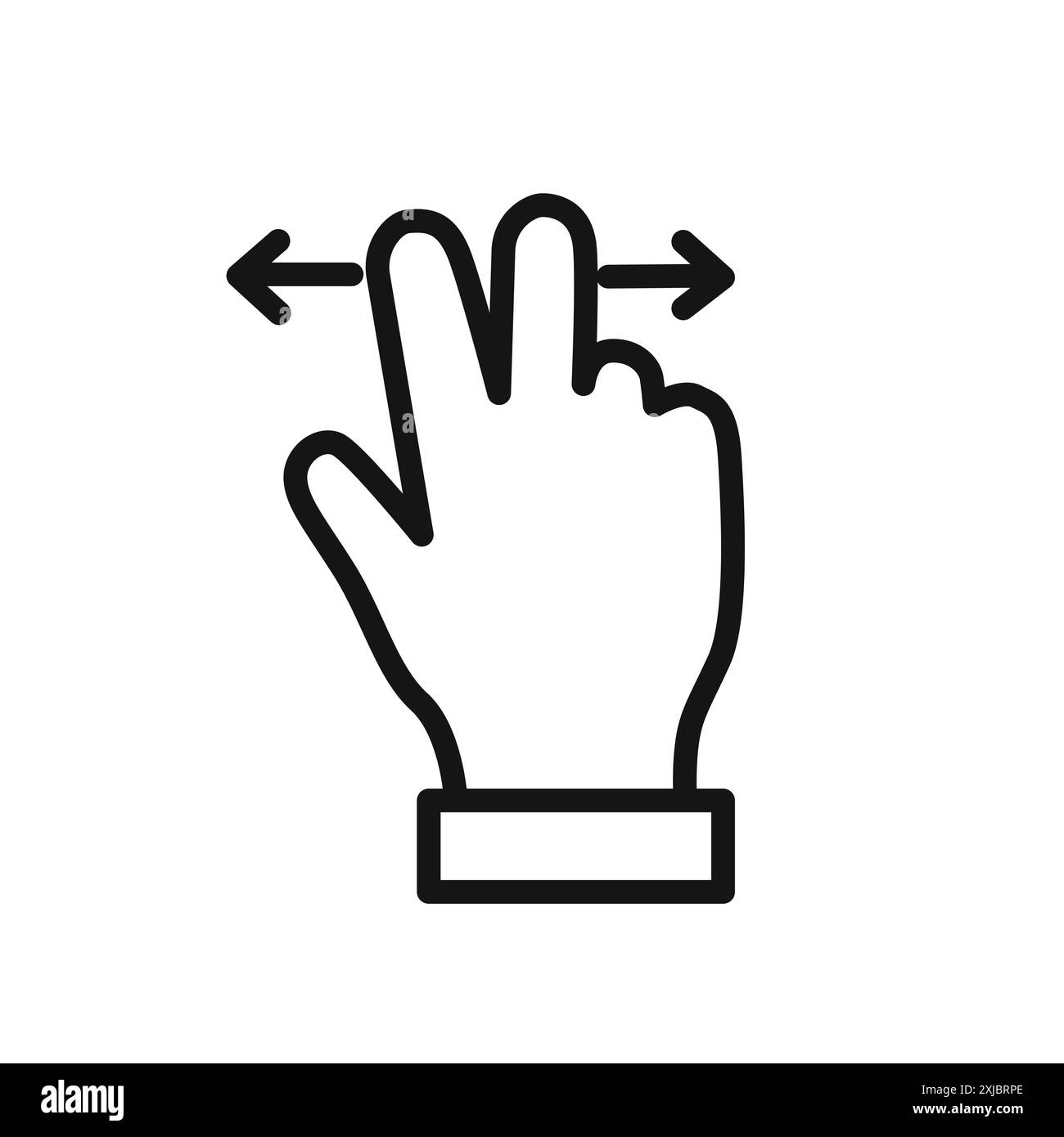 Zoom Gesture icon linear vector graphics sign or symbol set for web app ui Stock Vector Image ...