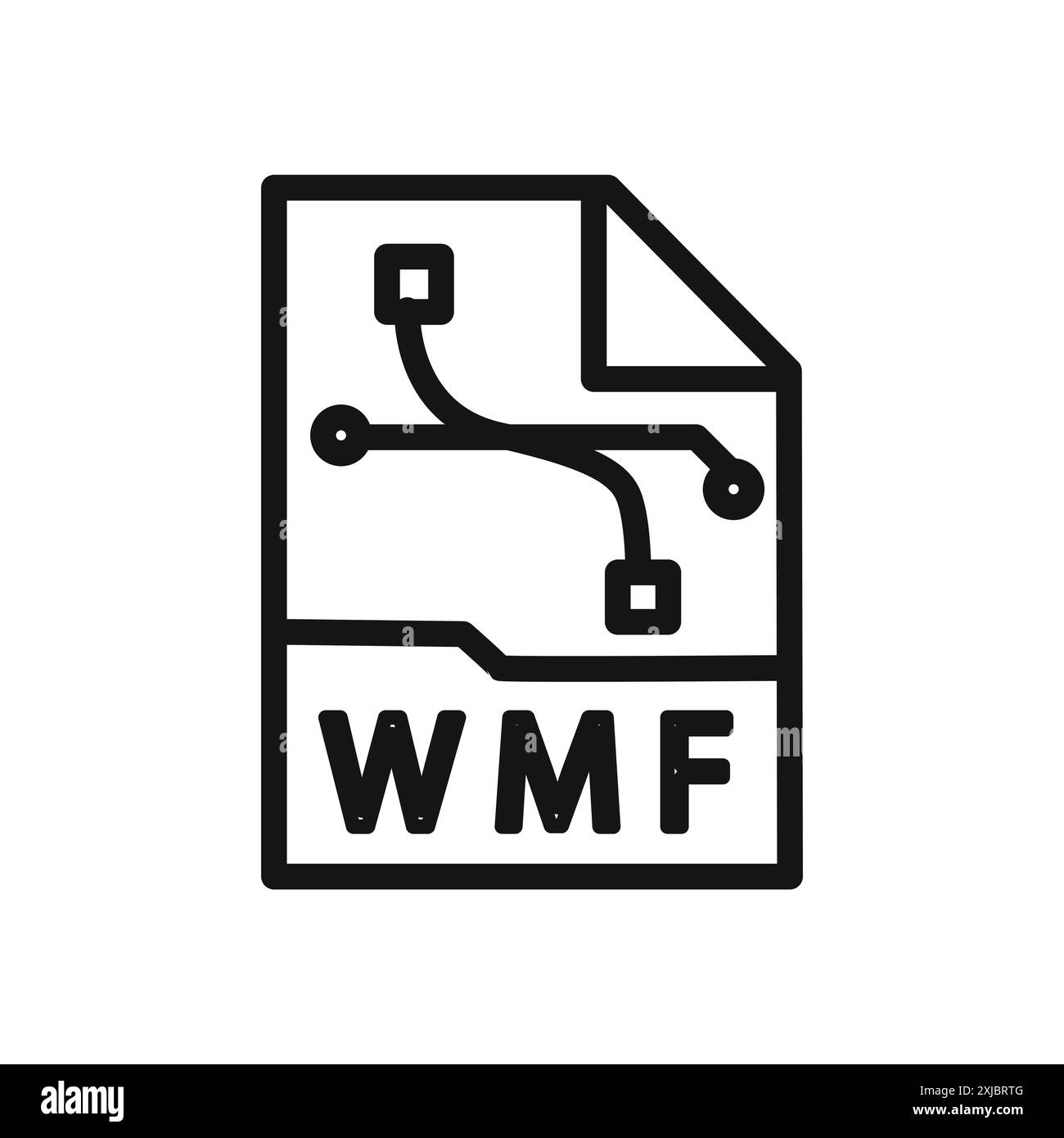 WMF File Document Icon linear vector graphics sign or symbol set for web app ui Stock Vector ...