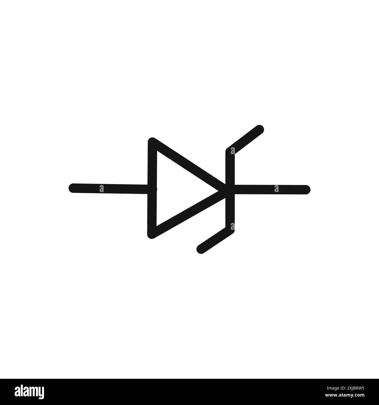 Zener diode icon linear vector graphics sign or symbol set for web app ui Stock Vector Image ...