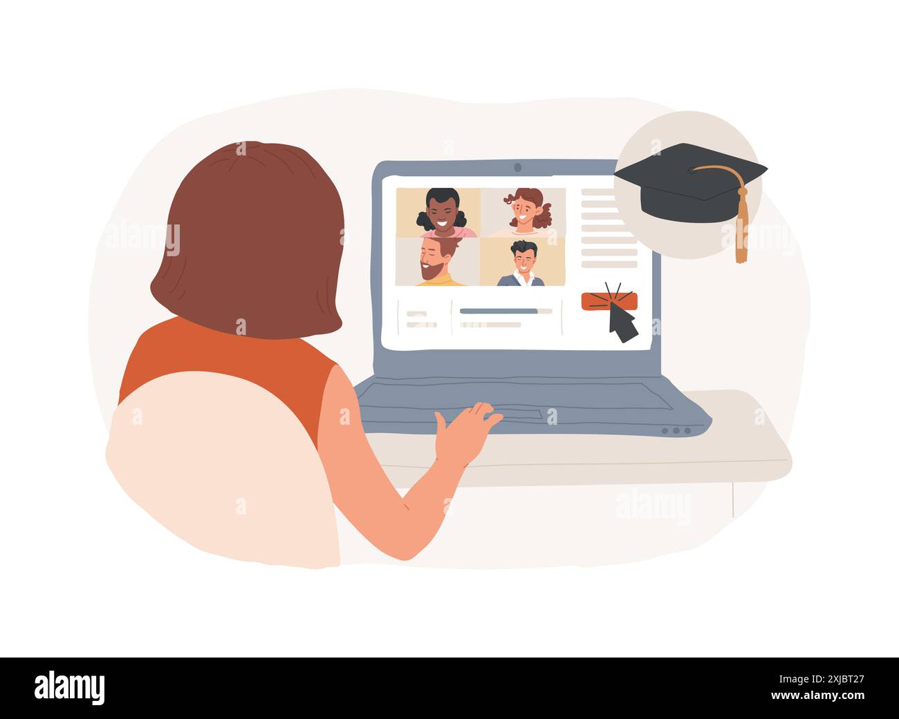 Join class isolated cartoon vector illustrations Stock Vector Image ...