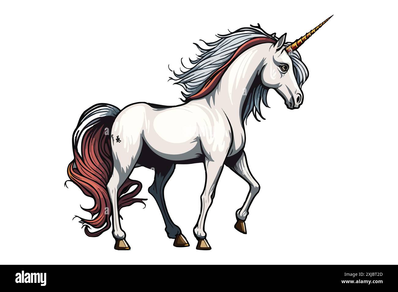 Unicorn Manga Style Vector Illustration Stock Vector Image & Art - Alamy